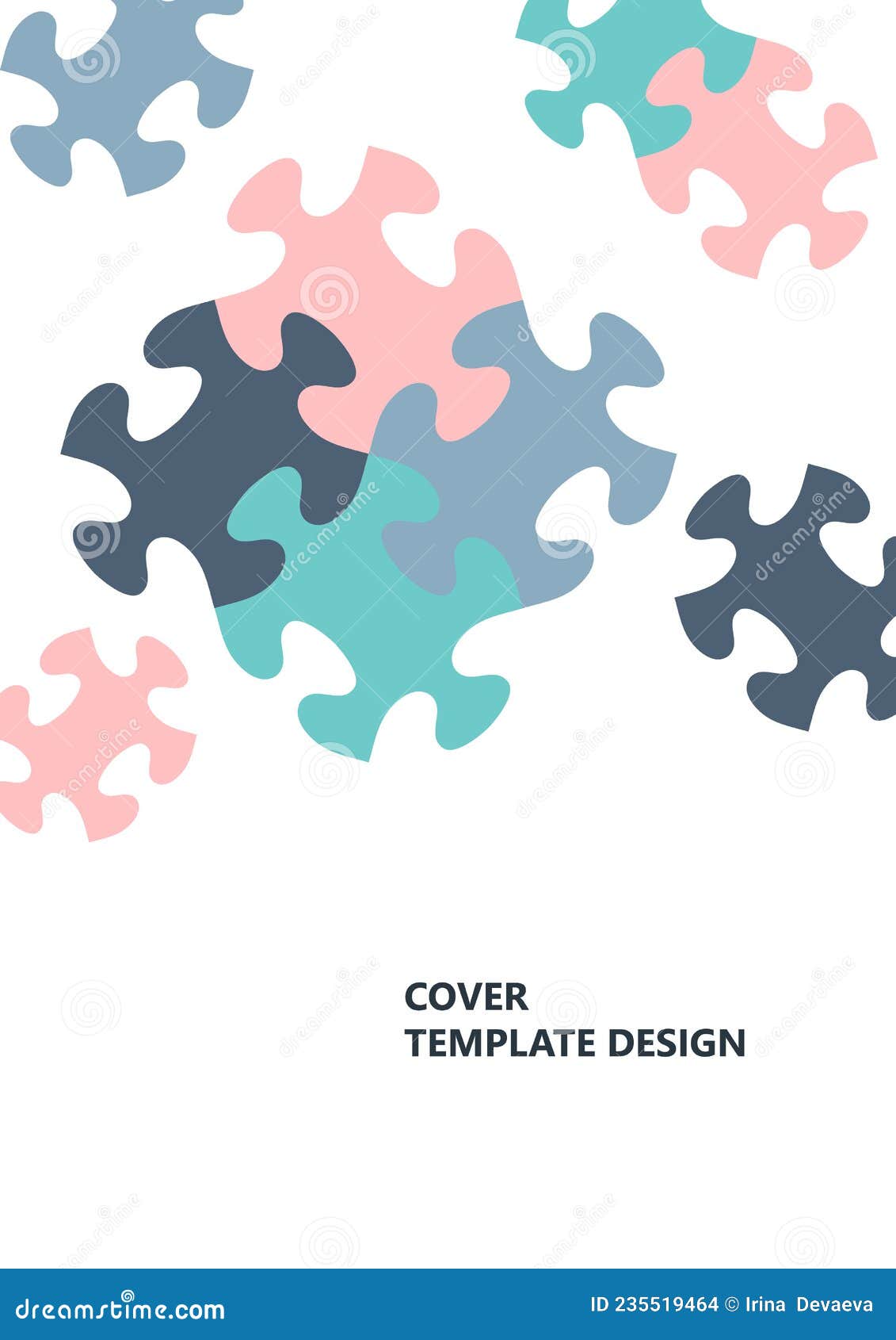 Bright Color Puzzle, Puzzle with Place for Text. the Idea of Unity ...