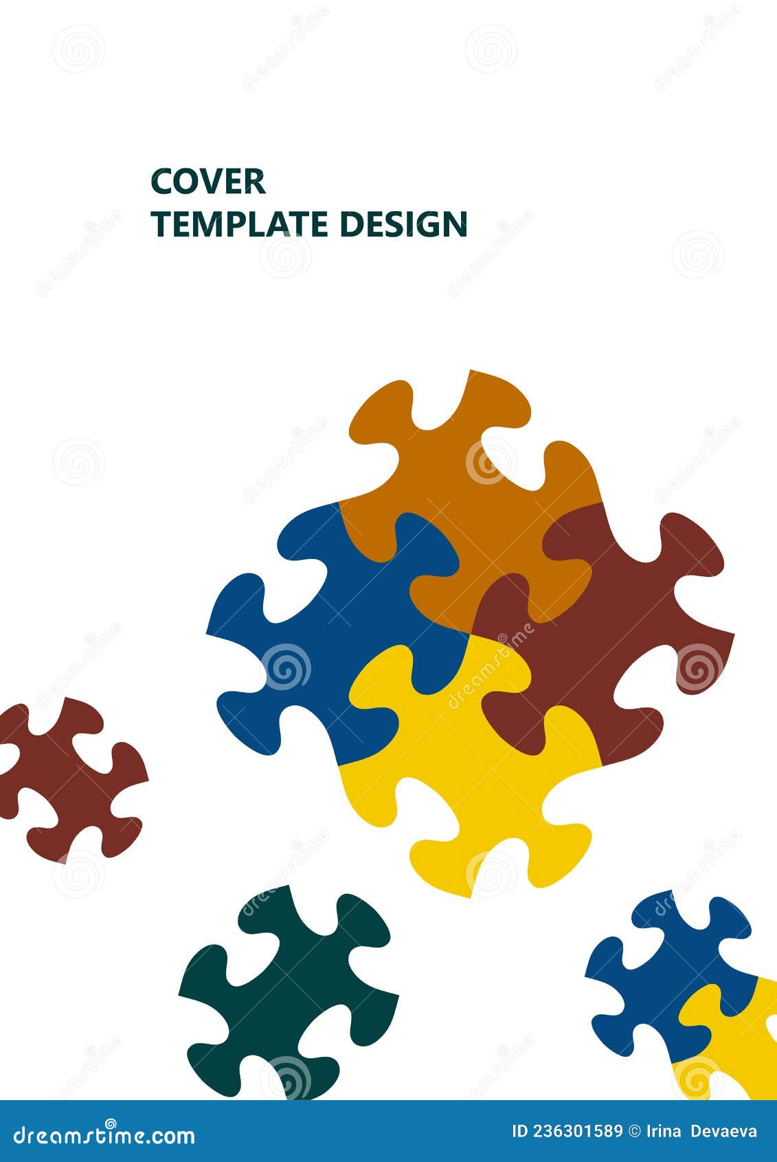 Bright Color Puzzle, Puzzle with Place for Text. the Idea of Unity ...