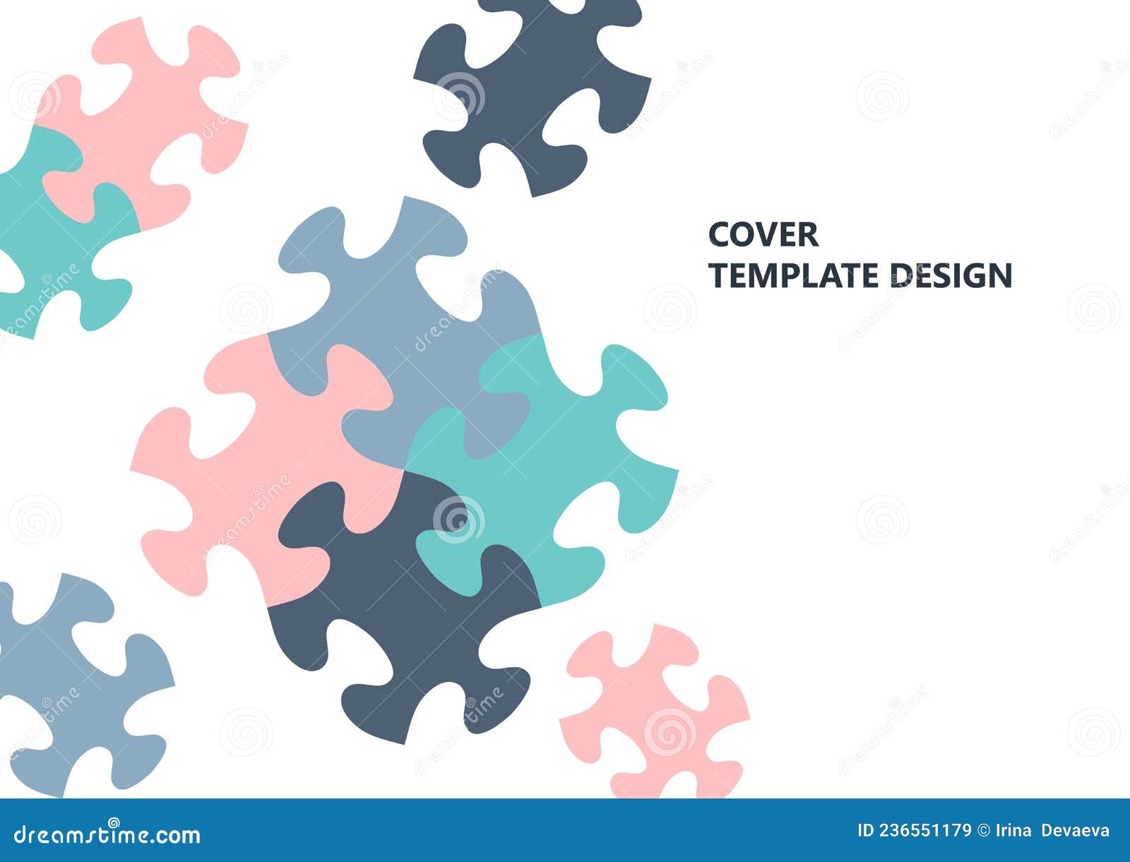 Bright Color Puzzle, Puzzle with Place for Text. the Idea of Unity ...