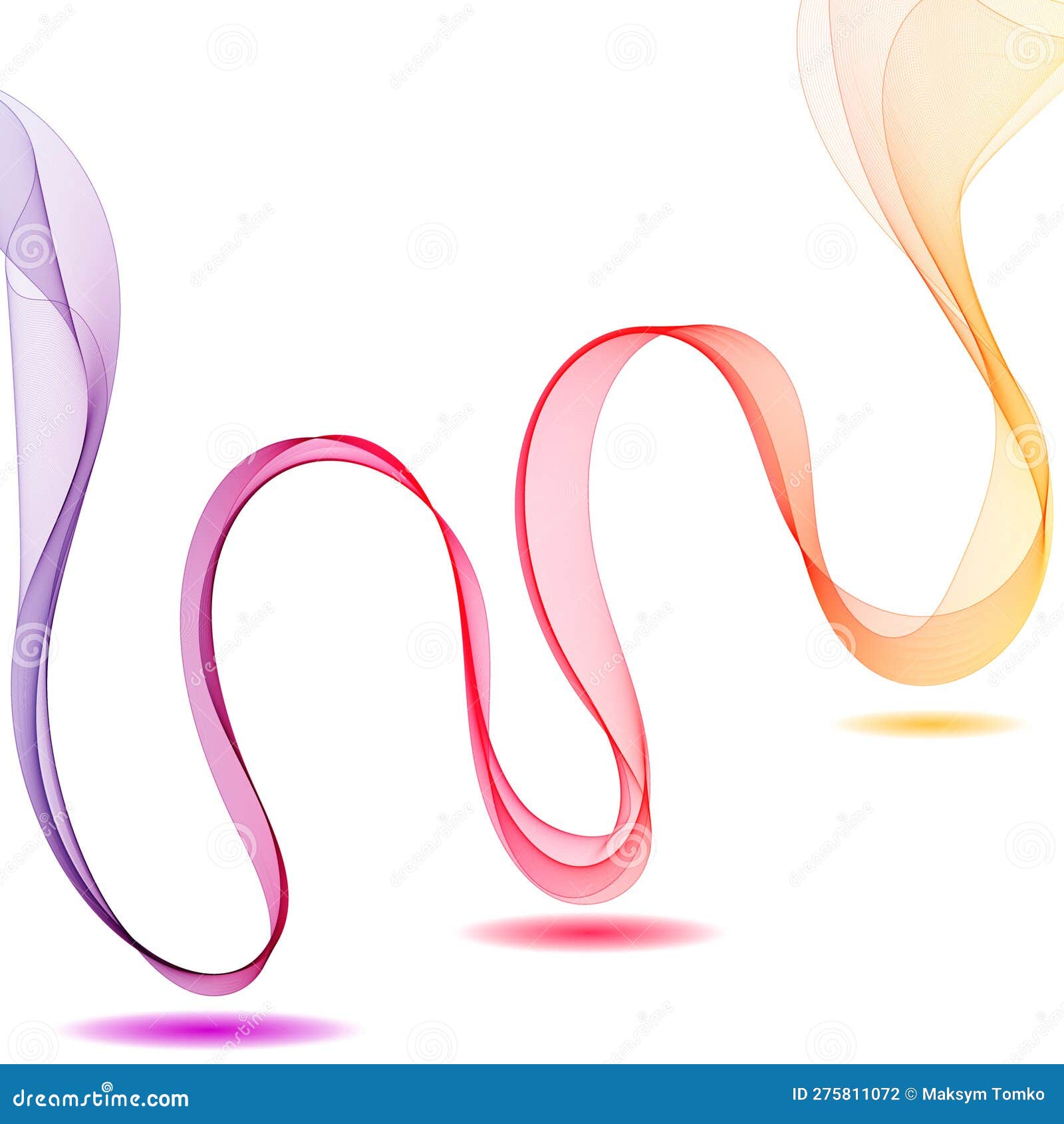 Bright Color Wave with Shadow. Wave Pattern. Element for Design. Eps 10 ...