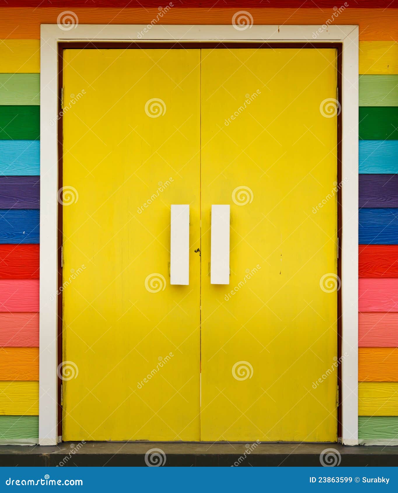Bright color wood door stock image. Image of texture - 23863599