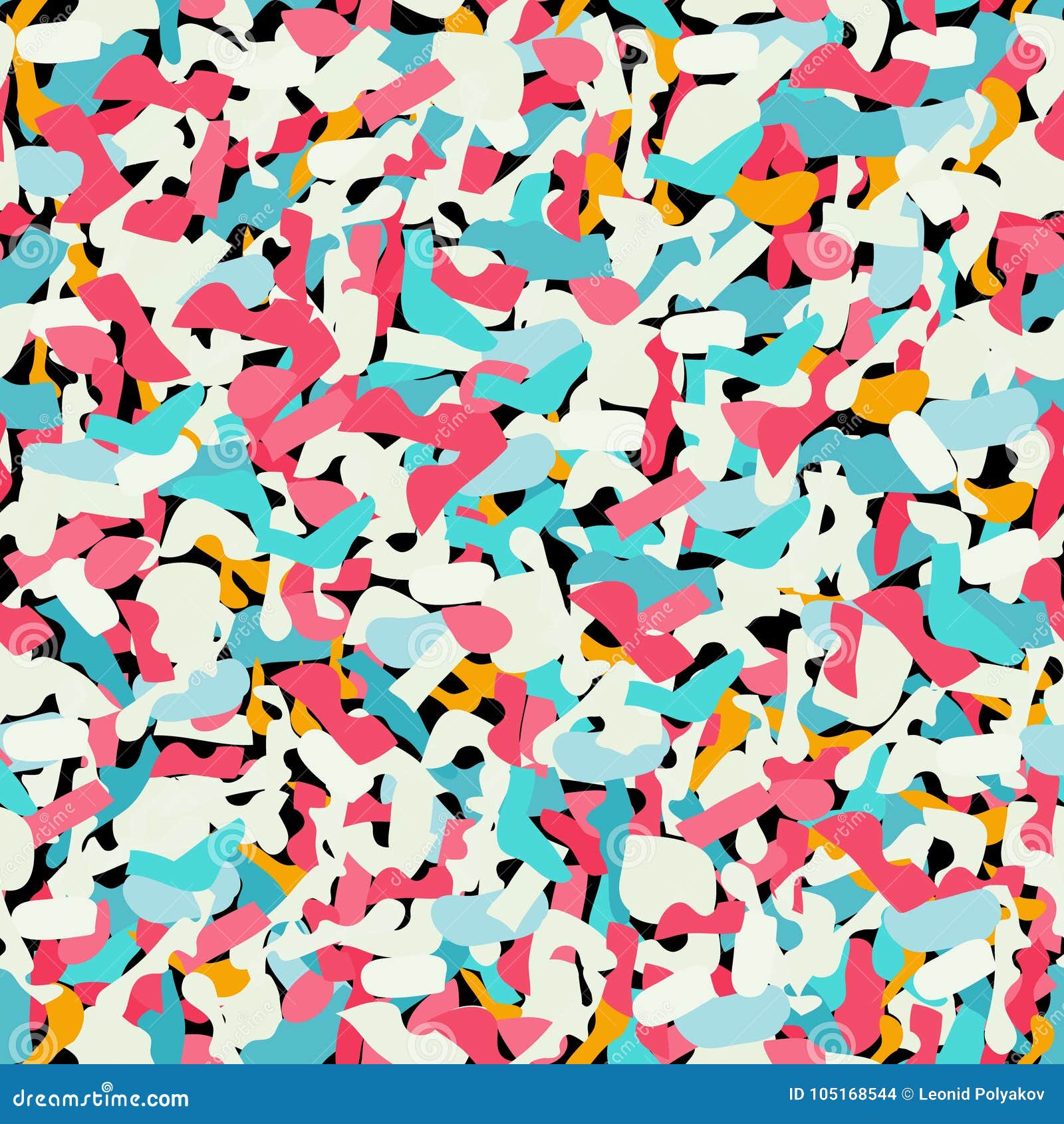 Bright Colored Abstract Seamless Pattern for Your Design Stock Vector ...