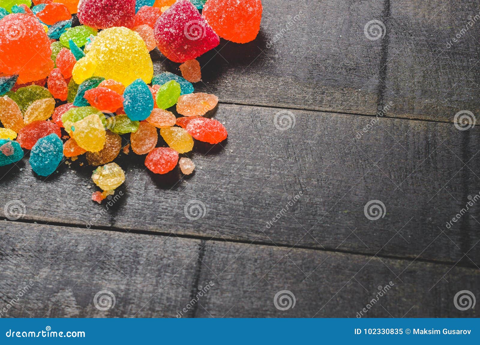 Bright Colored Candy, Sweets, Sweets on a Dark Background Stock Image ...