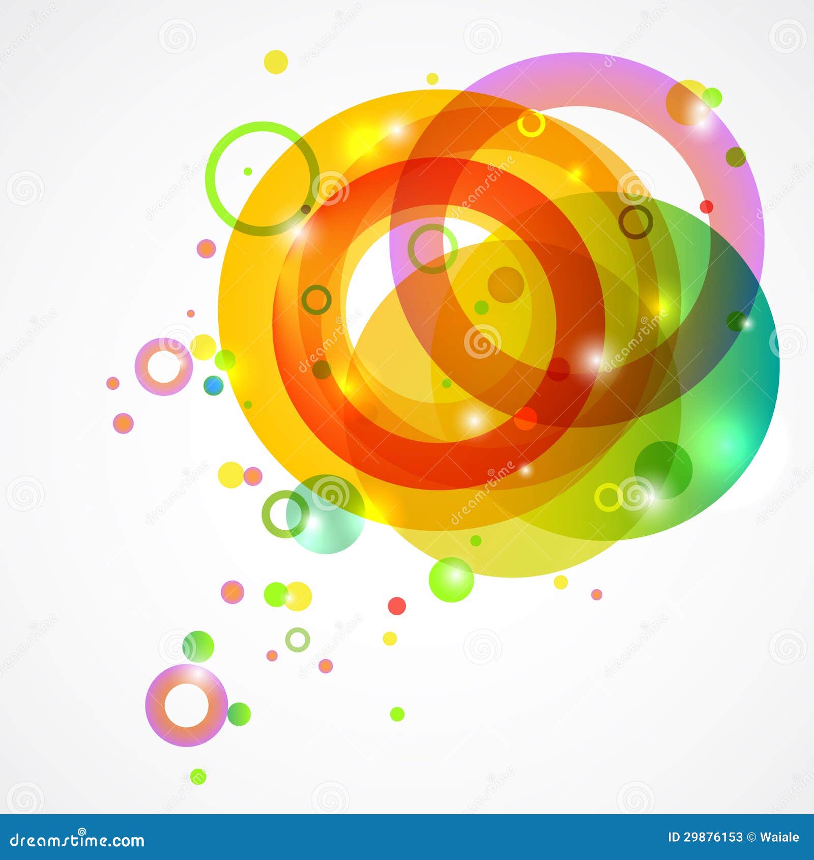 Bright Colored Circles on a White Background Stock Vector ...