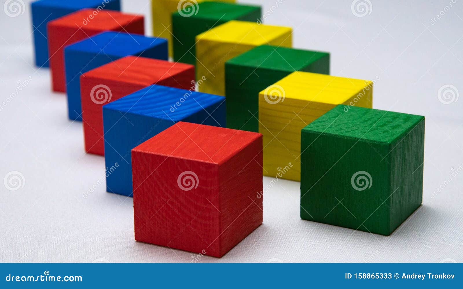 Bright, Colored Cubes Made of Wood. Stock Image - Image of creative ...