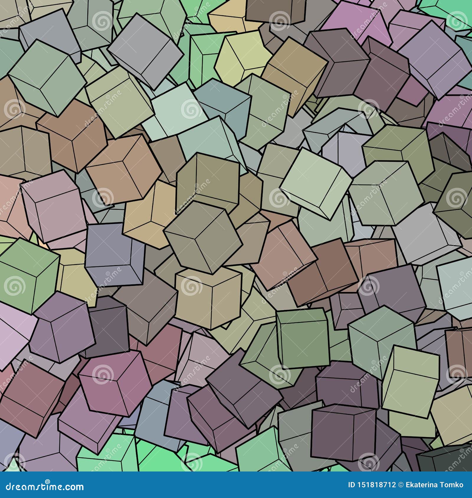 Bright Colored Cubes. Vector Illustration. Layout for Advertising ...