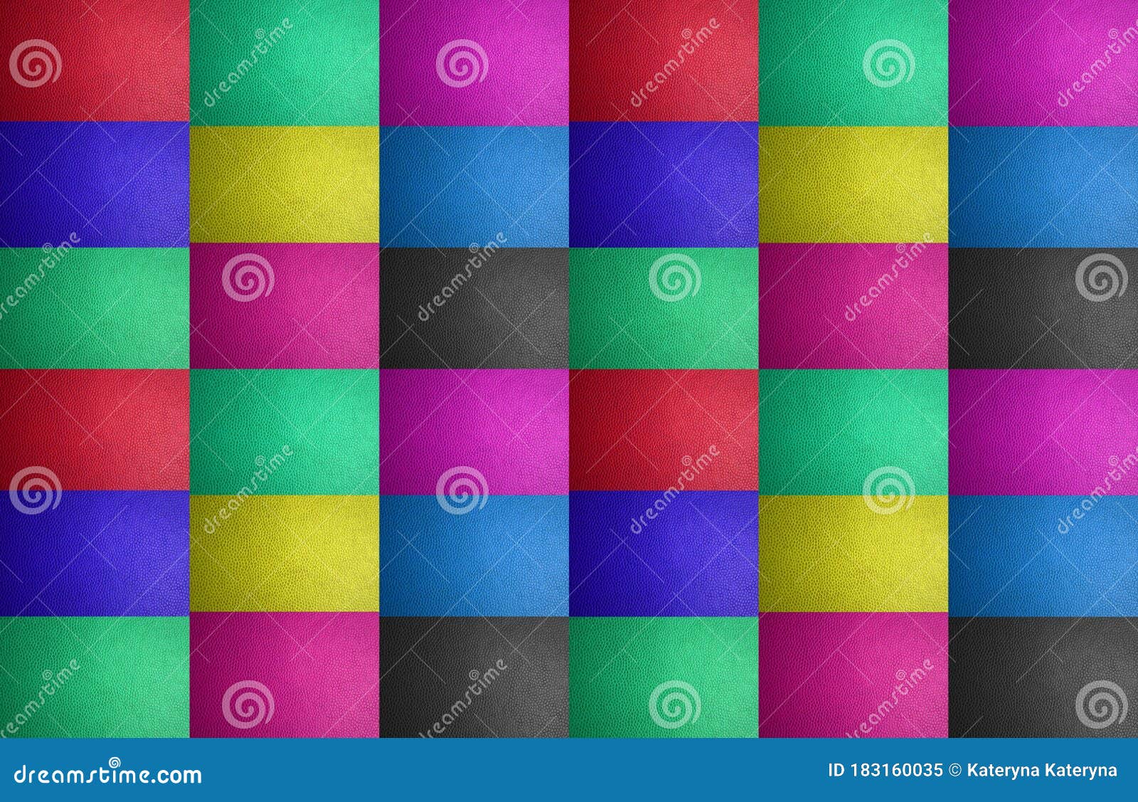 Bright Colored Geometric Abstraction of Rectangular Shapes with Leather ...
