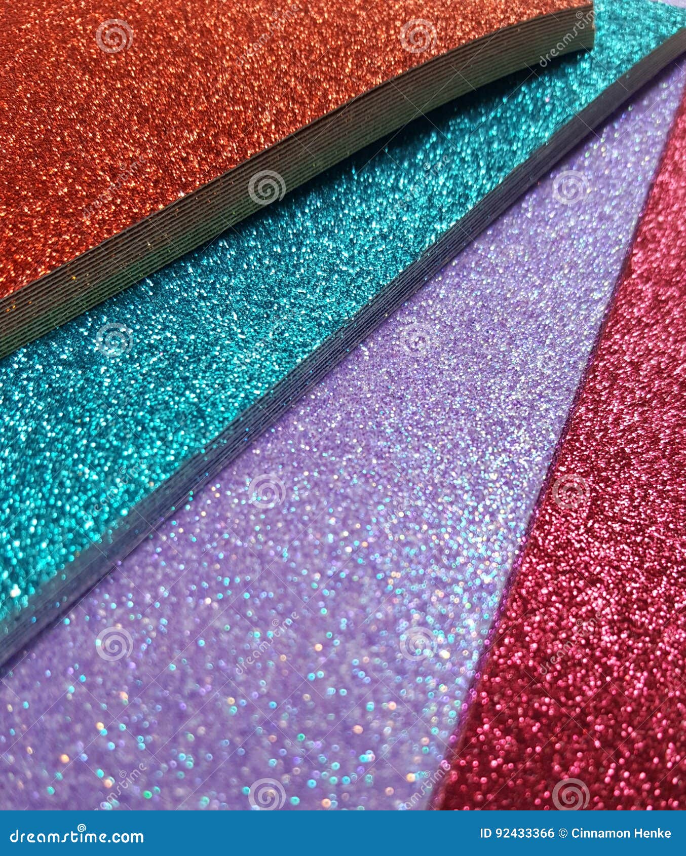 Bright Colored Glitter Paper Stacked Stock Photo - Image of glitter ...