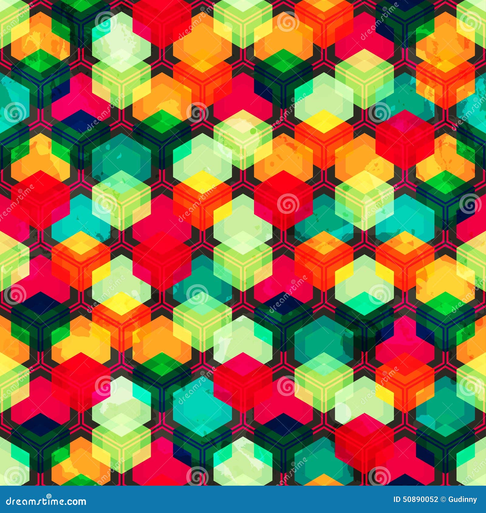 Bright Colored Grid Seamless Pattern Stock Vector - Illustration of ...