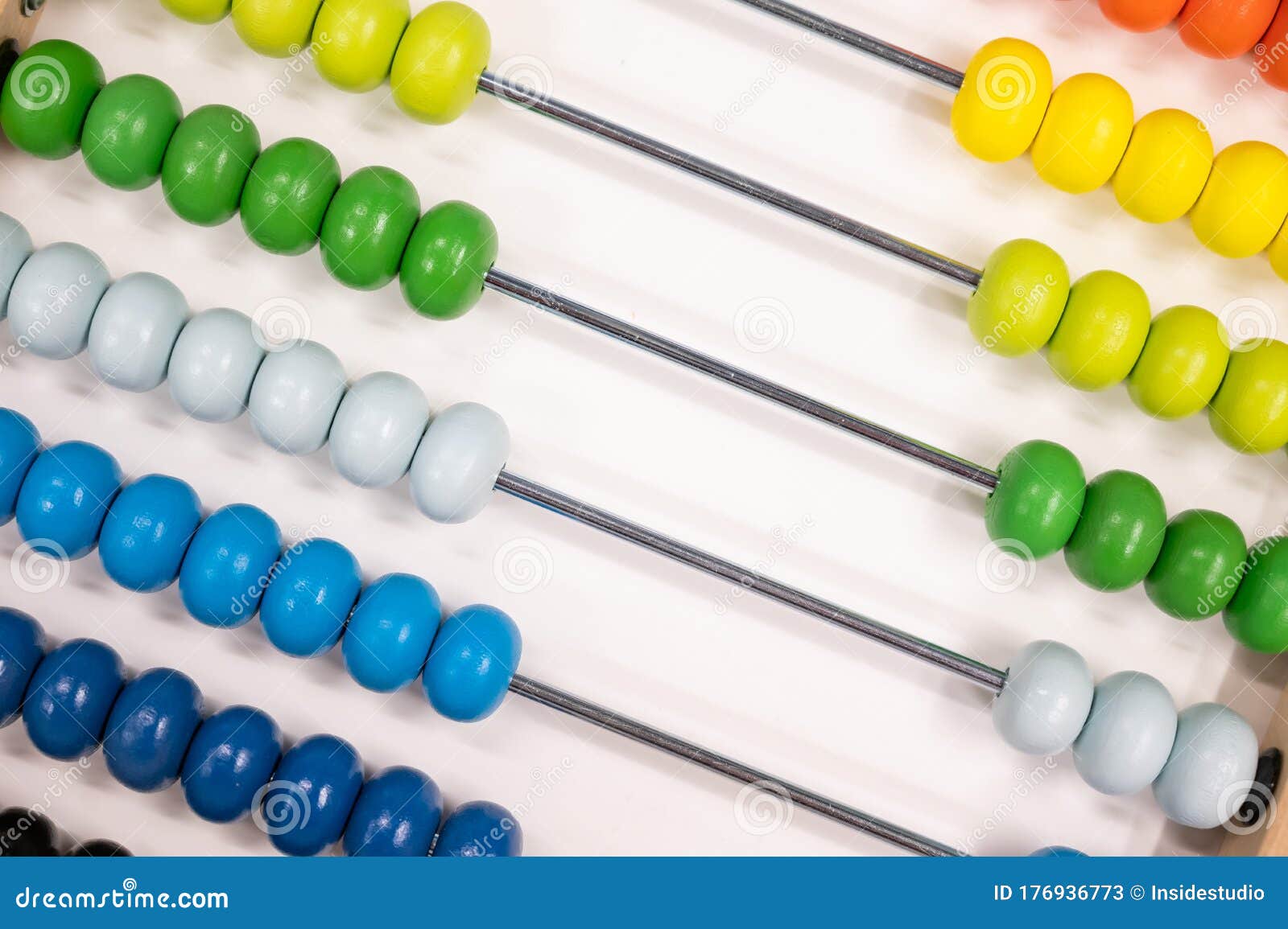 Bright Colored Hand Abacus. Children`s Wooden Toy for the Study of ...