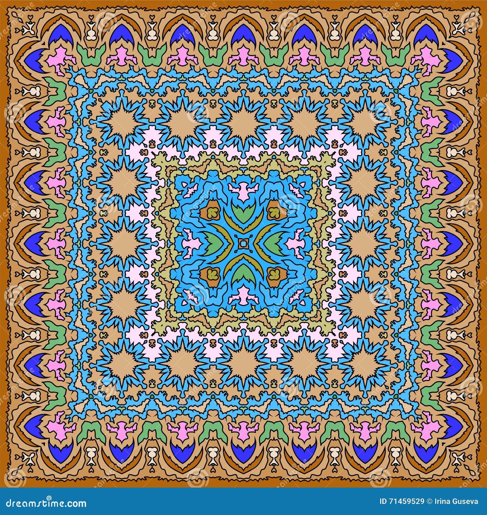 Bright Colored Handkerchief Stock Vector - Illustration of elements ...