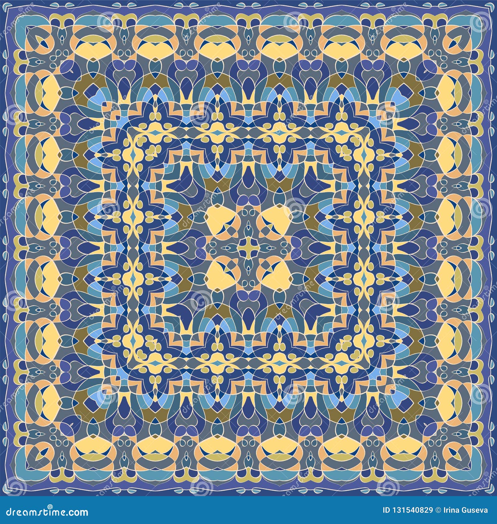 Bright Colored Handkerchief Stock Vector - Illustration of classic ...