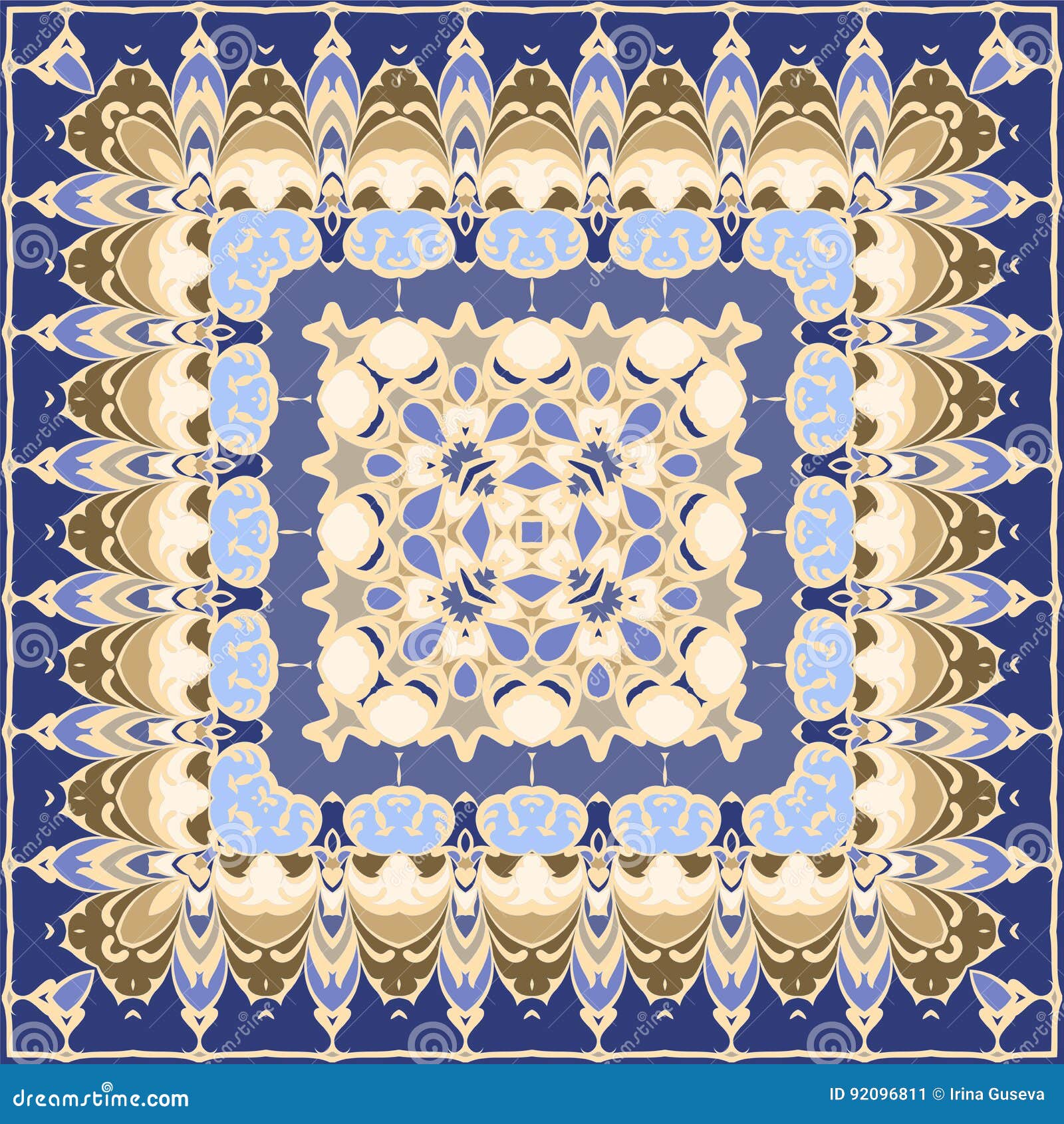 Bright Colored Handkerchief Stock Vector - Illustration of ethnic ...