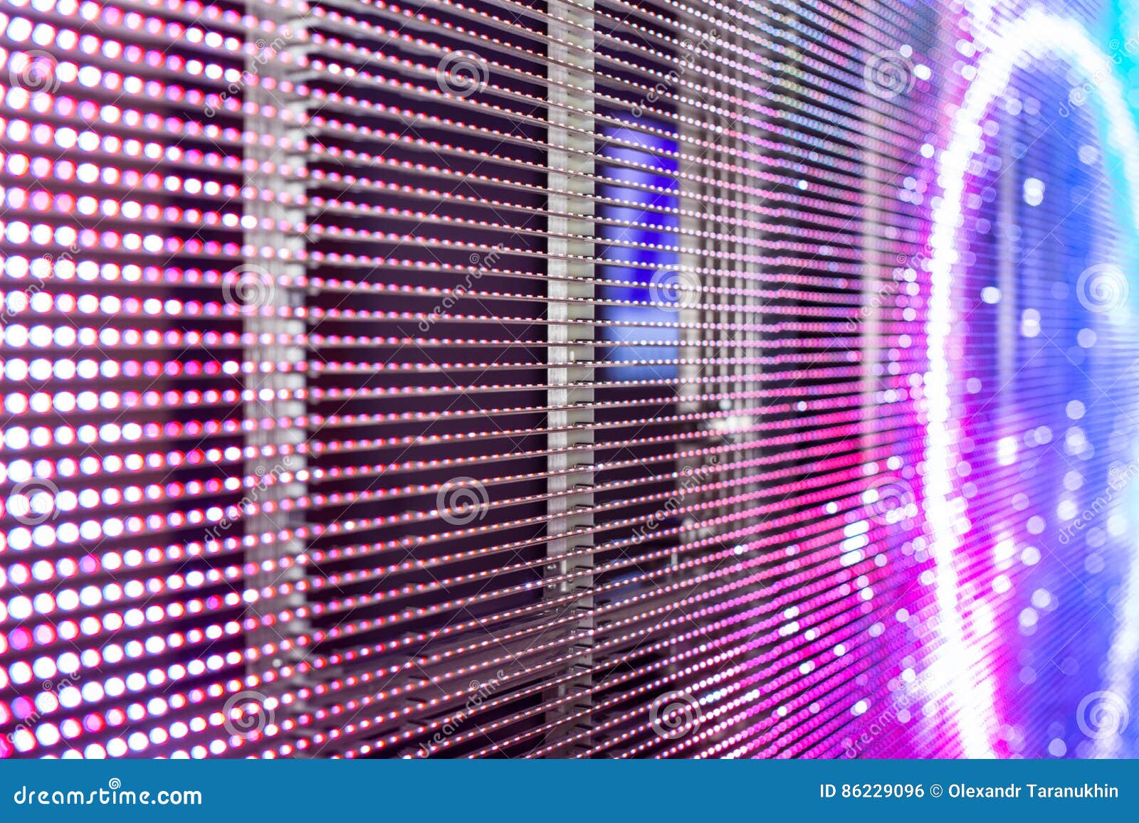 Bright Colored LED Video Wall with High Saturated Pattern - Close Up ...