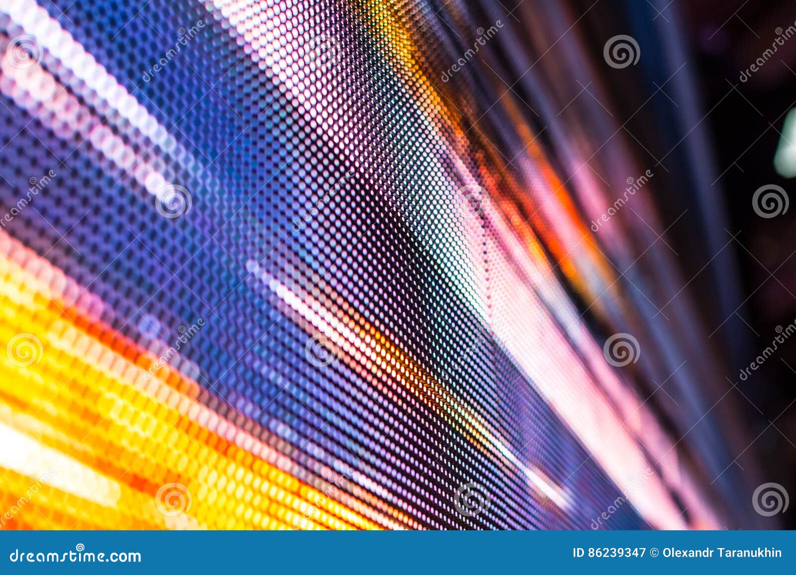 Bright Colored LED Video Wall with High Saturated Pattern - Close Up ...