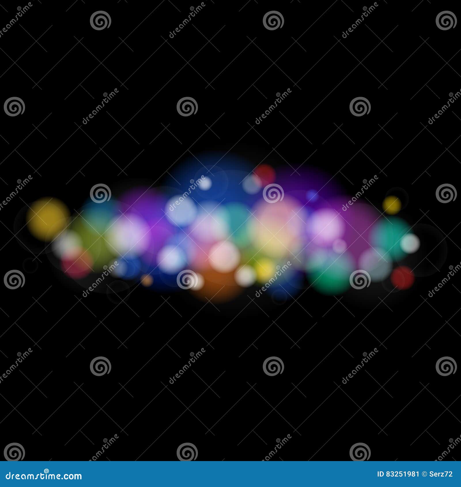 Bright Colored Lights on Black Background Stock Vector - Illustration ...