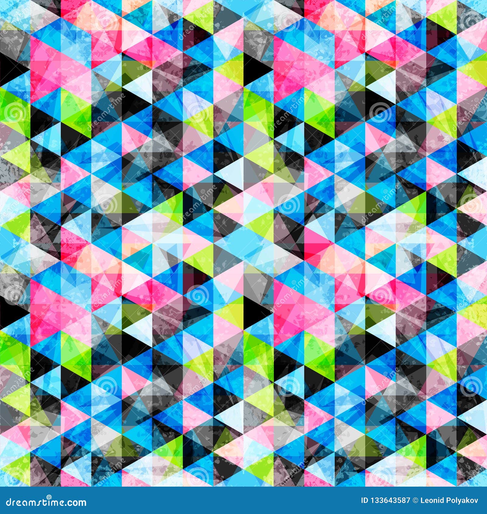 Bright Colored Polygons Abstract Psychedelic Geometric Background ...