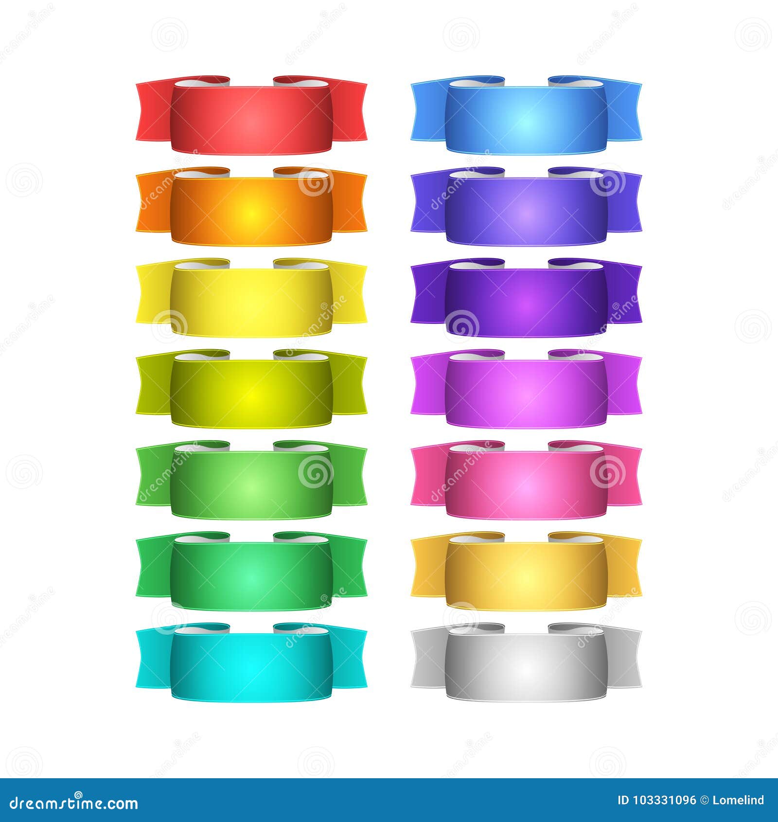 Vector ribbons set stock illustration. Illustration of scrapbook ...