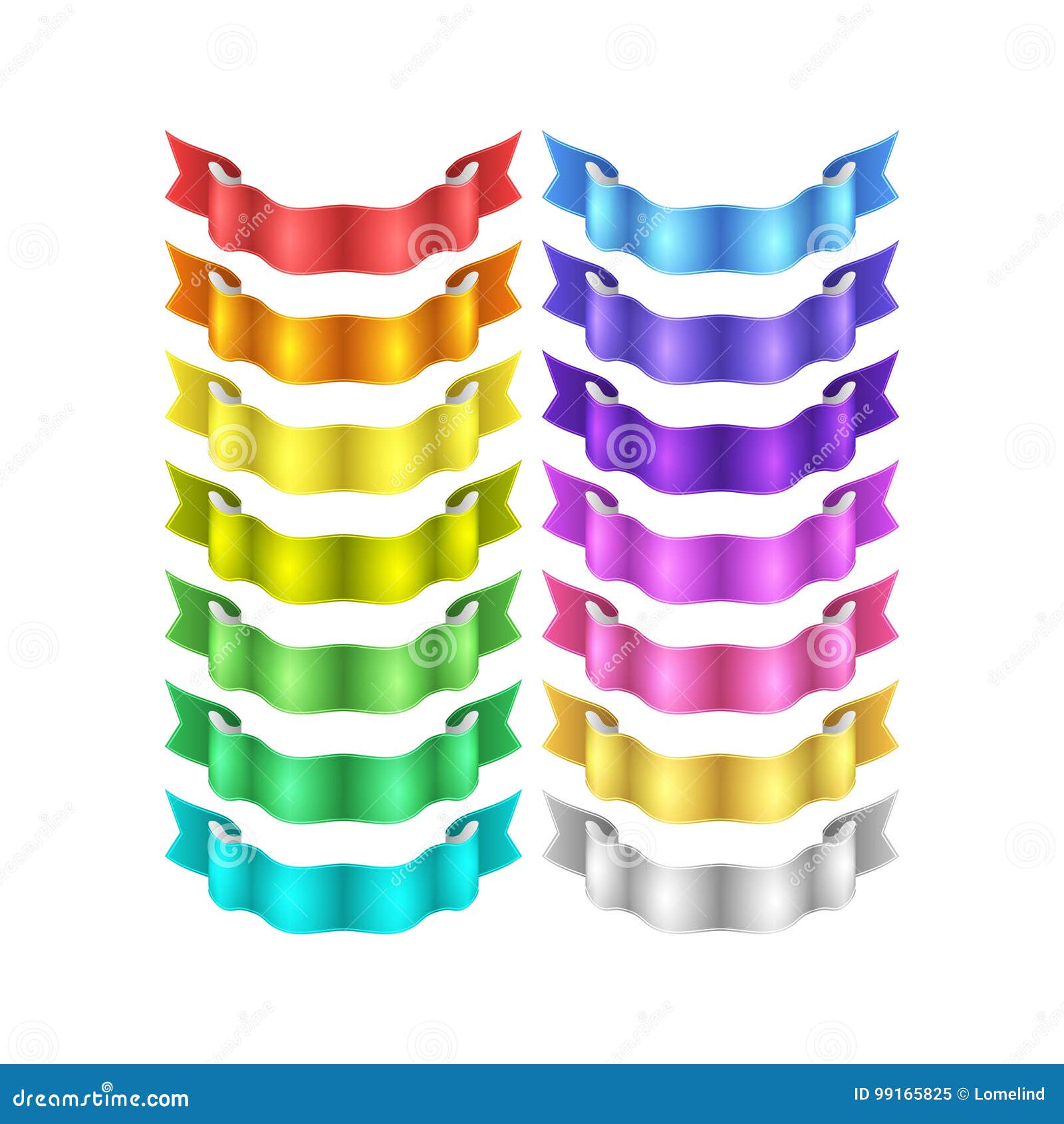 Vector ribbons set stock illustration. Illustration of collection ...