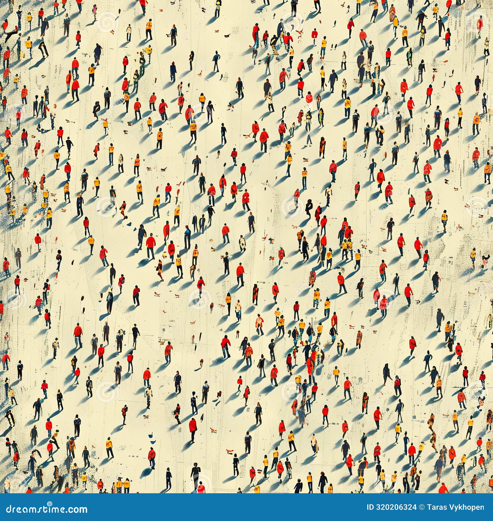 Bright Colored Silhouettes of People on a Light Background. World ...