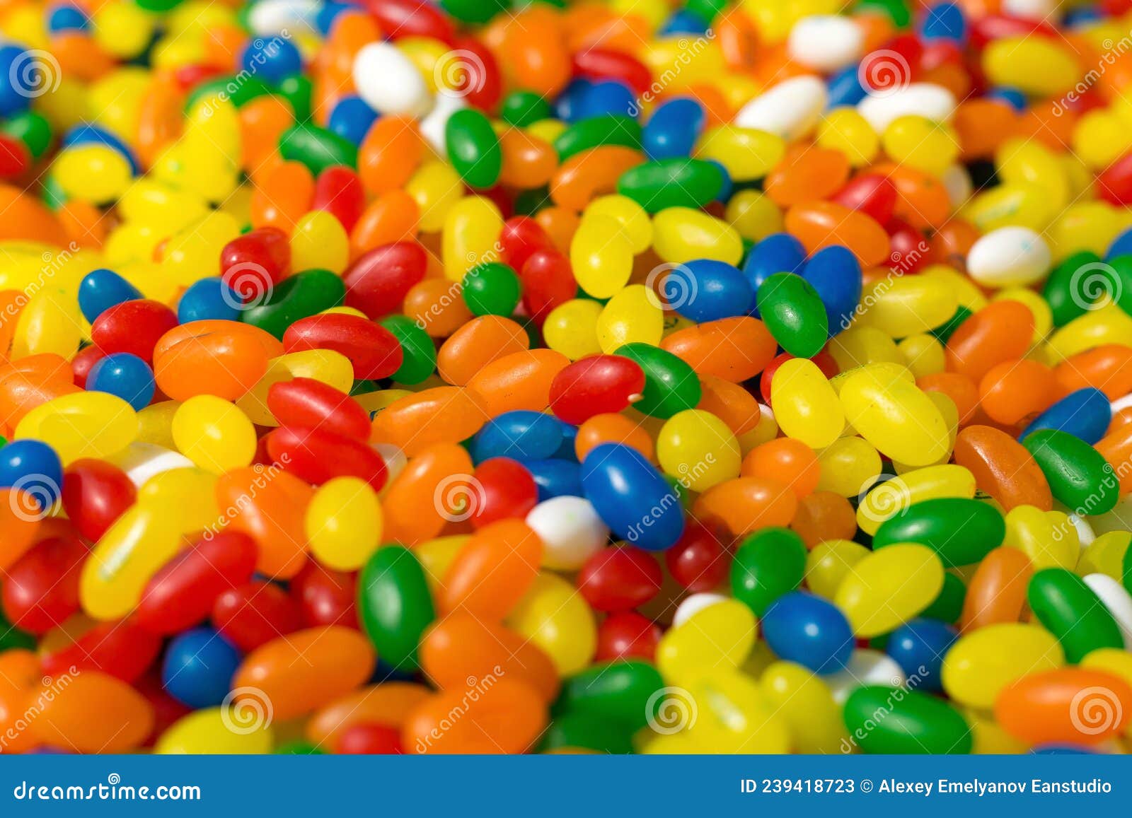 Bright Colored Small Candy Dragees Yellow Green Red Blue Stock Image ...
