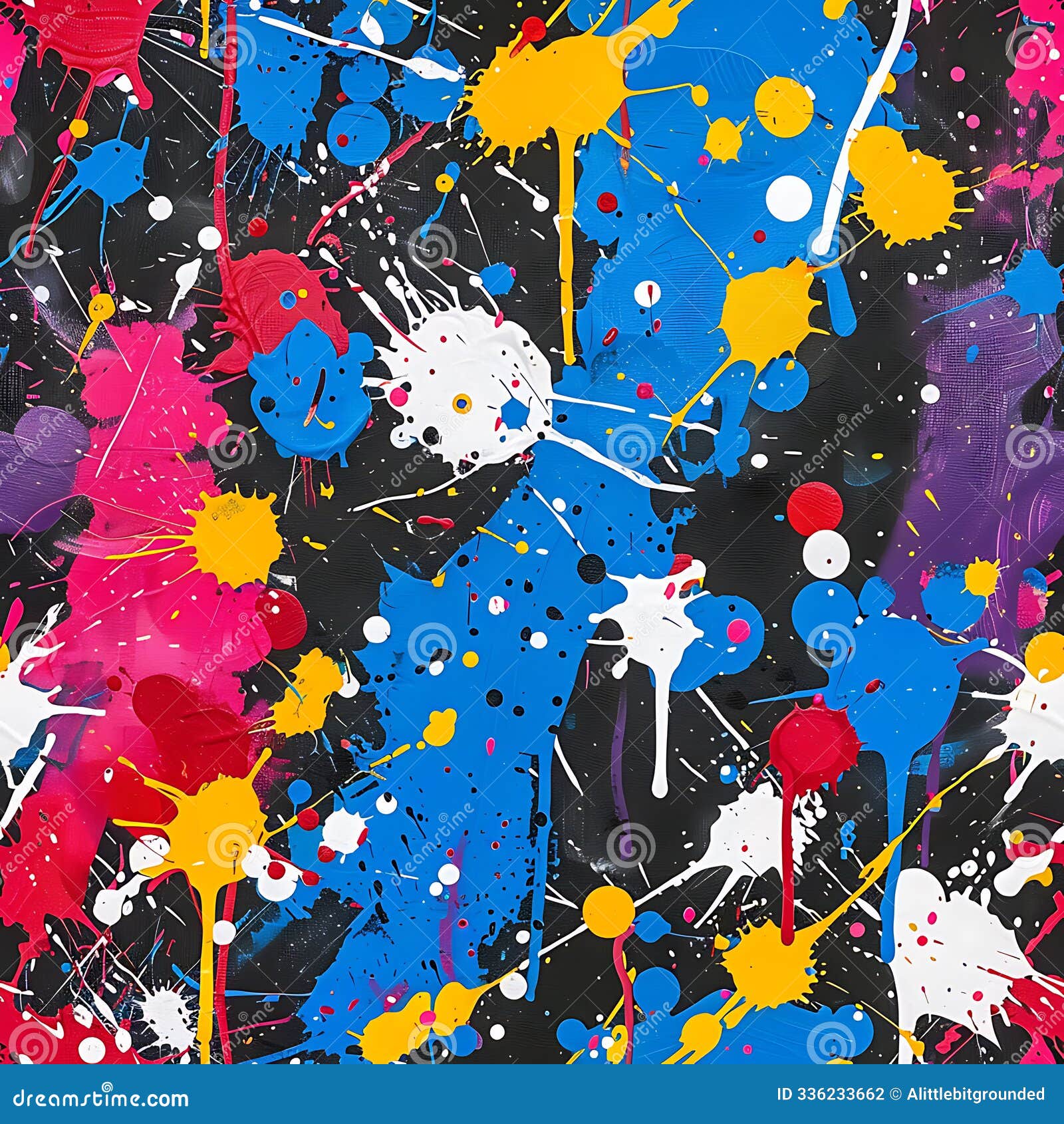 Bright Colored Splatter Paint Repeating Pattern Stock Illustration ...