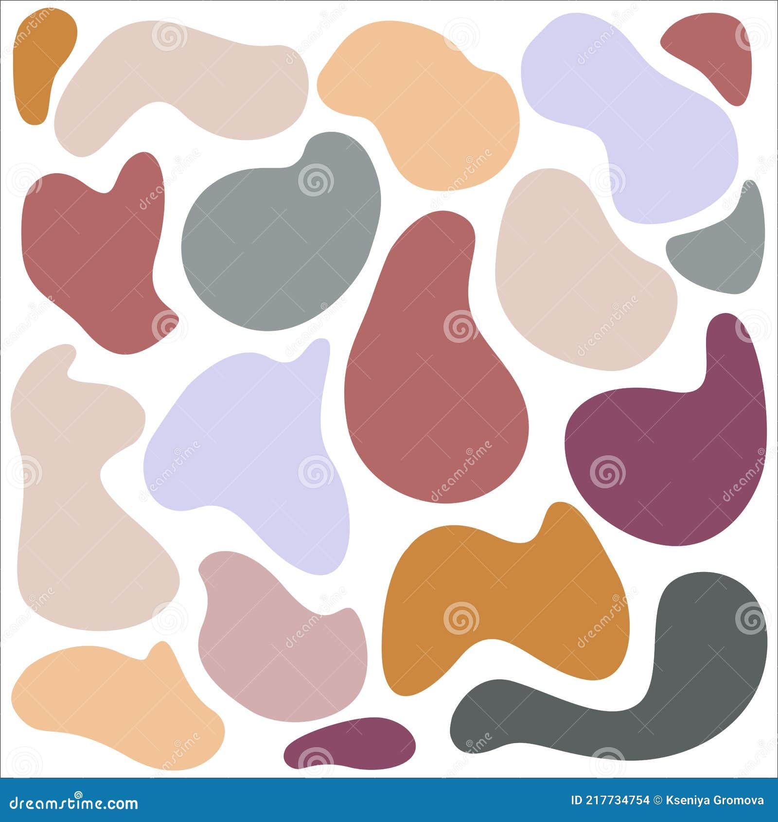 Bright Colored Spots of Different Shapes. Vector Flat Illustration ...