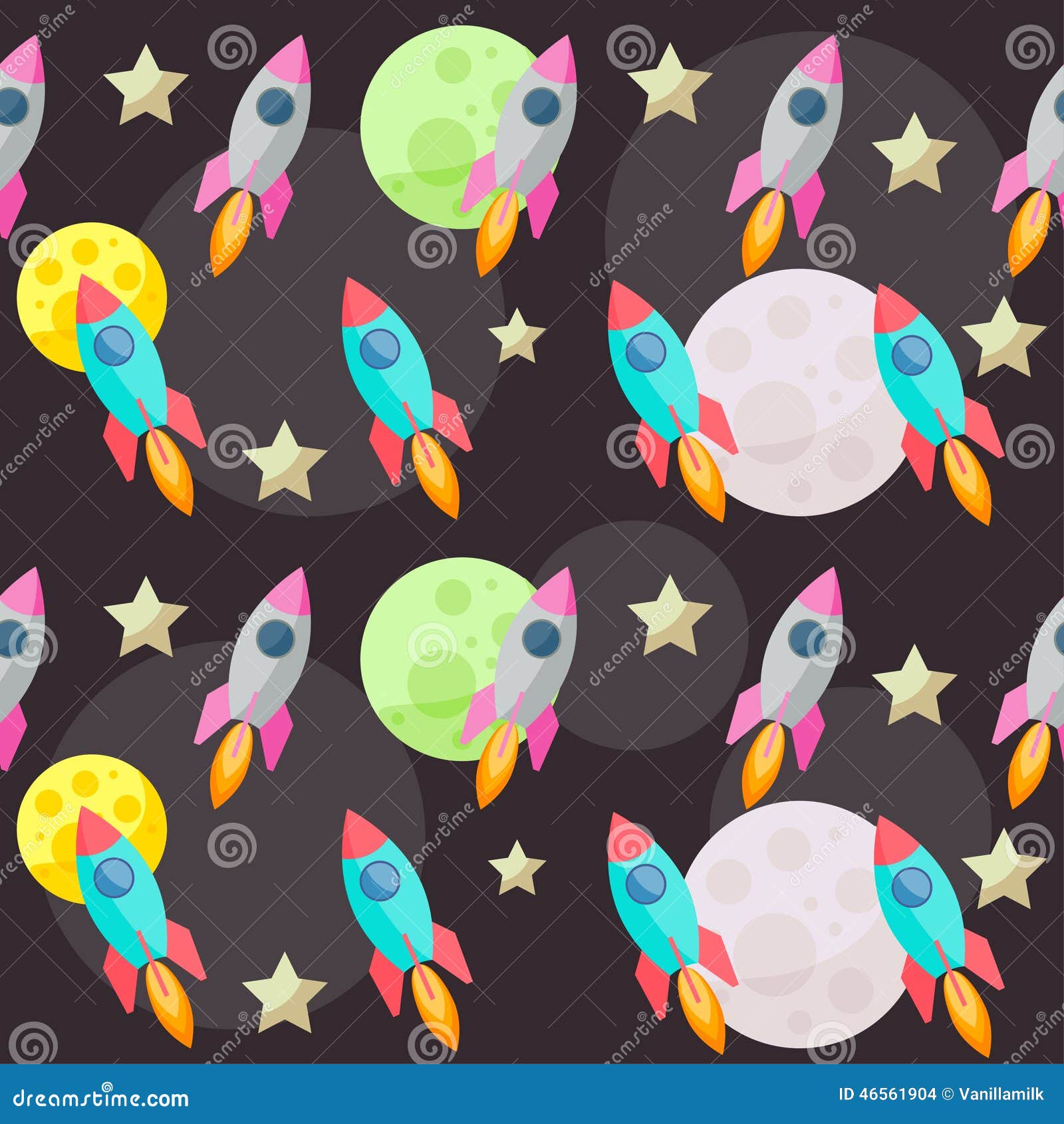 Bright Colored Vector Space Pattern Background with Colorful Bright ...