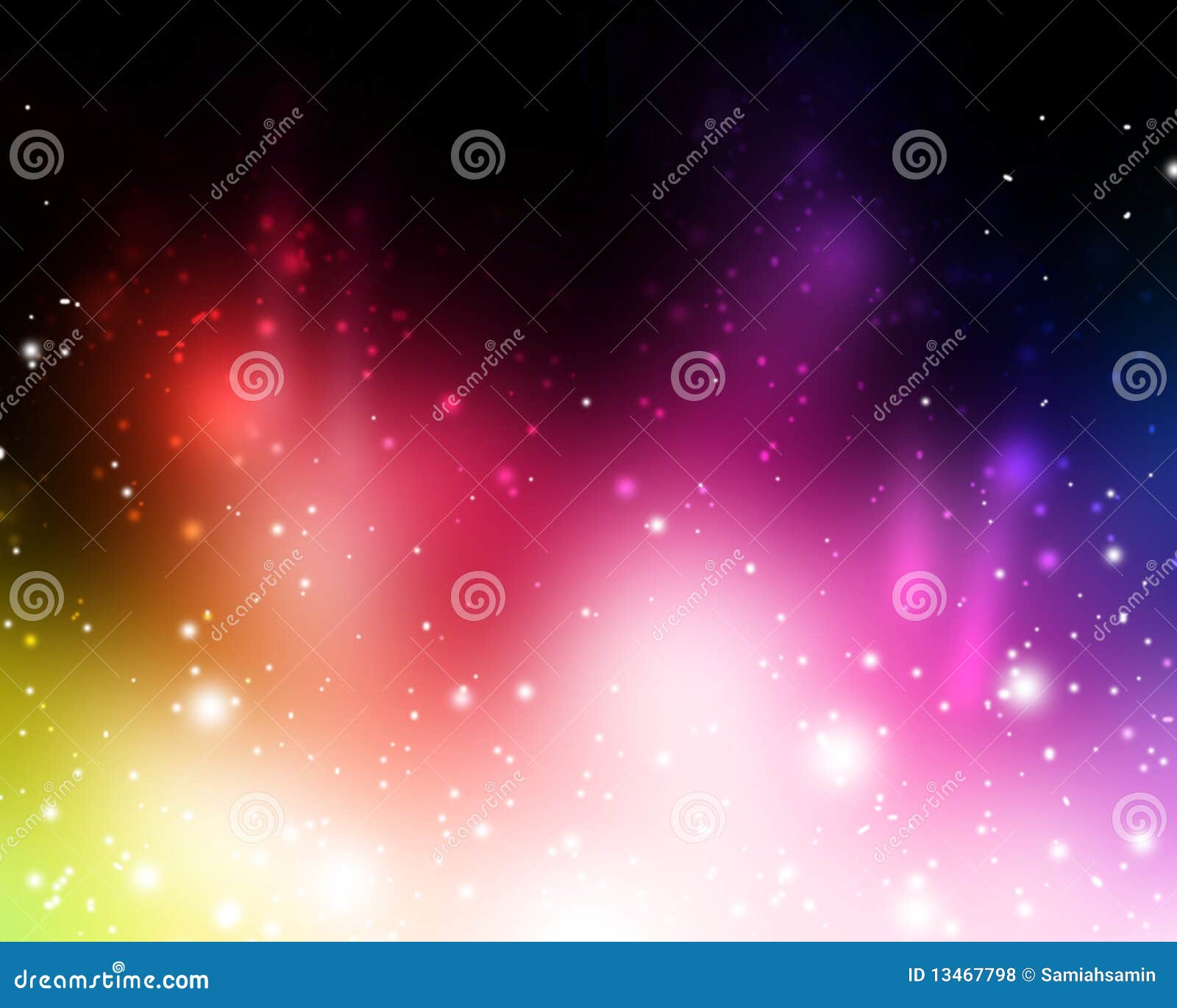 Bright Colorful Abstract in Vivid Beautiful Lights Stock Illustration ...