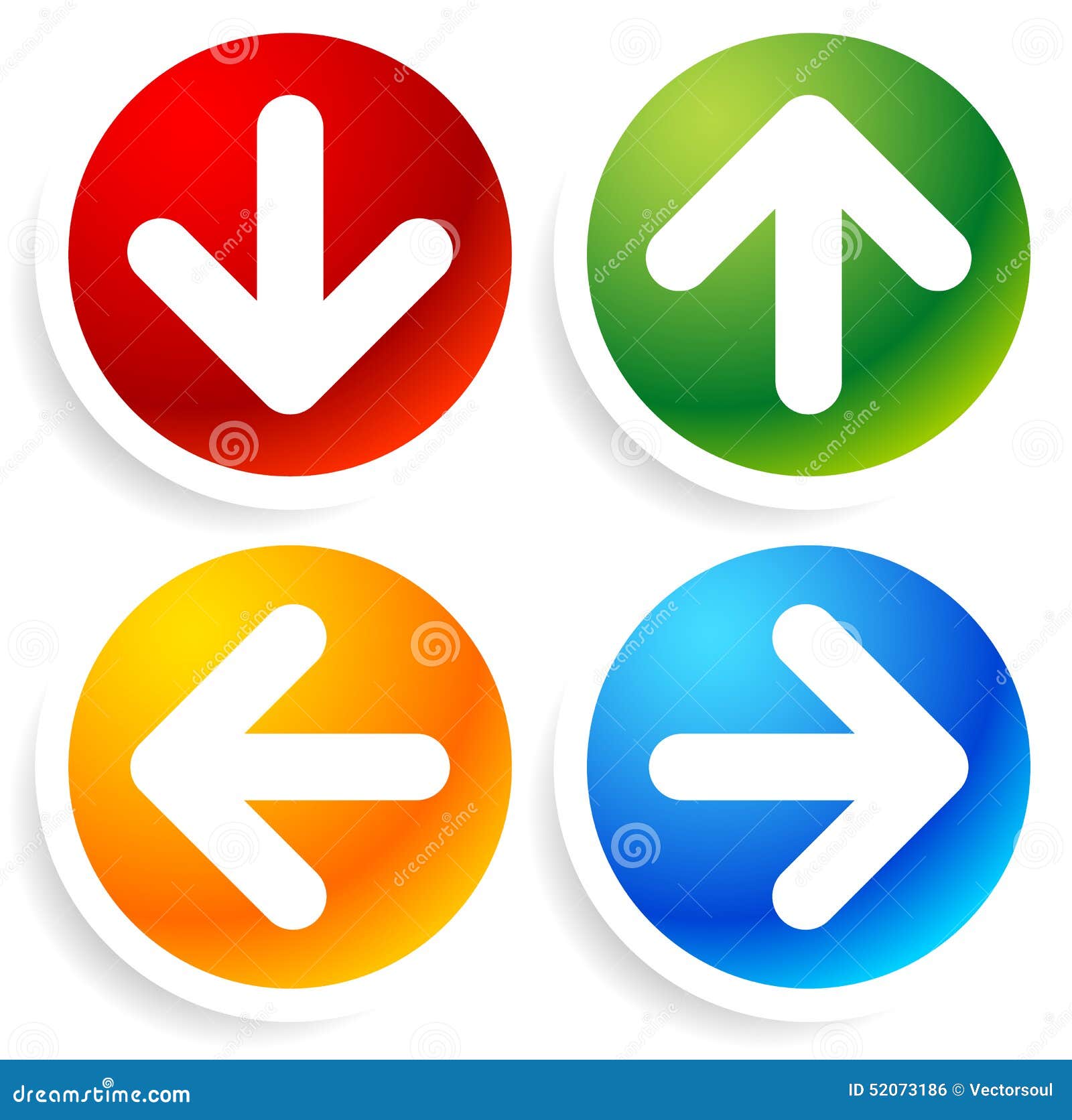 Bright, Colorful Arrow Icons Stock Vector - Illustration of bright ...