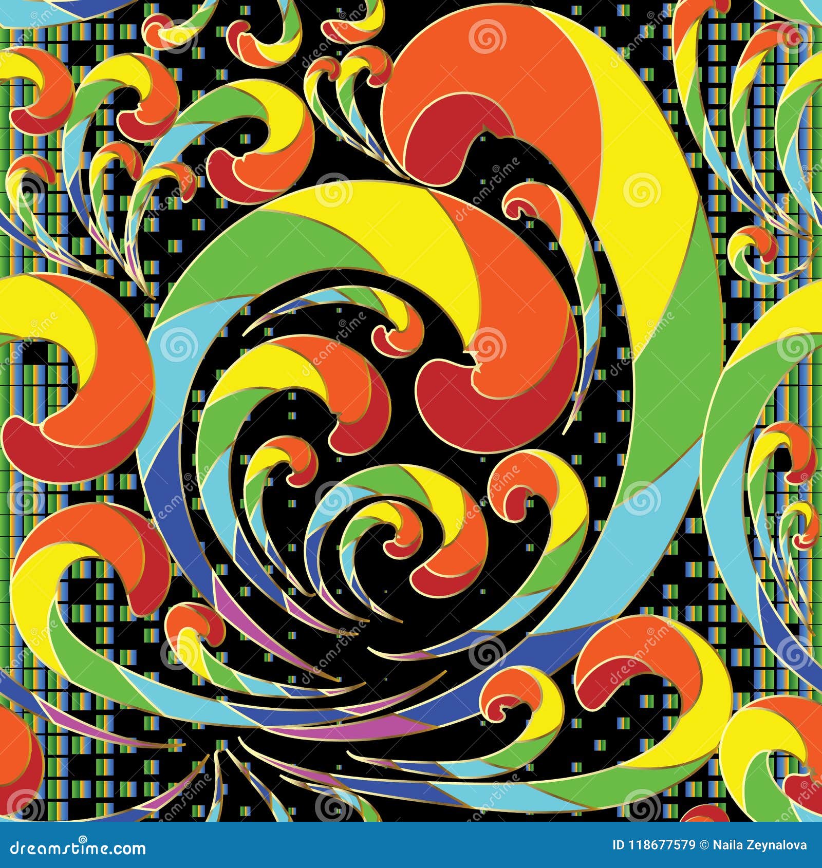 Bright Colorful Beautiful Vector Seamless Pattern. Stock Vector ...