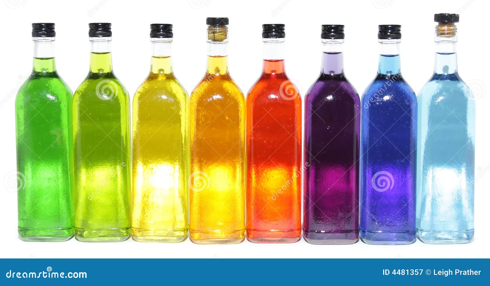 Bright colorful bottles stock image. Image of backdrop - 4481357