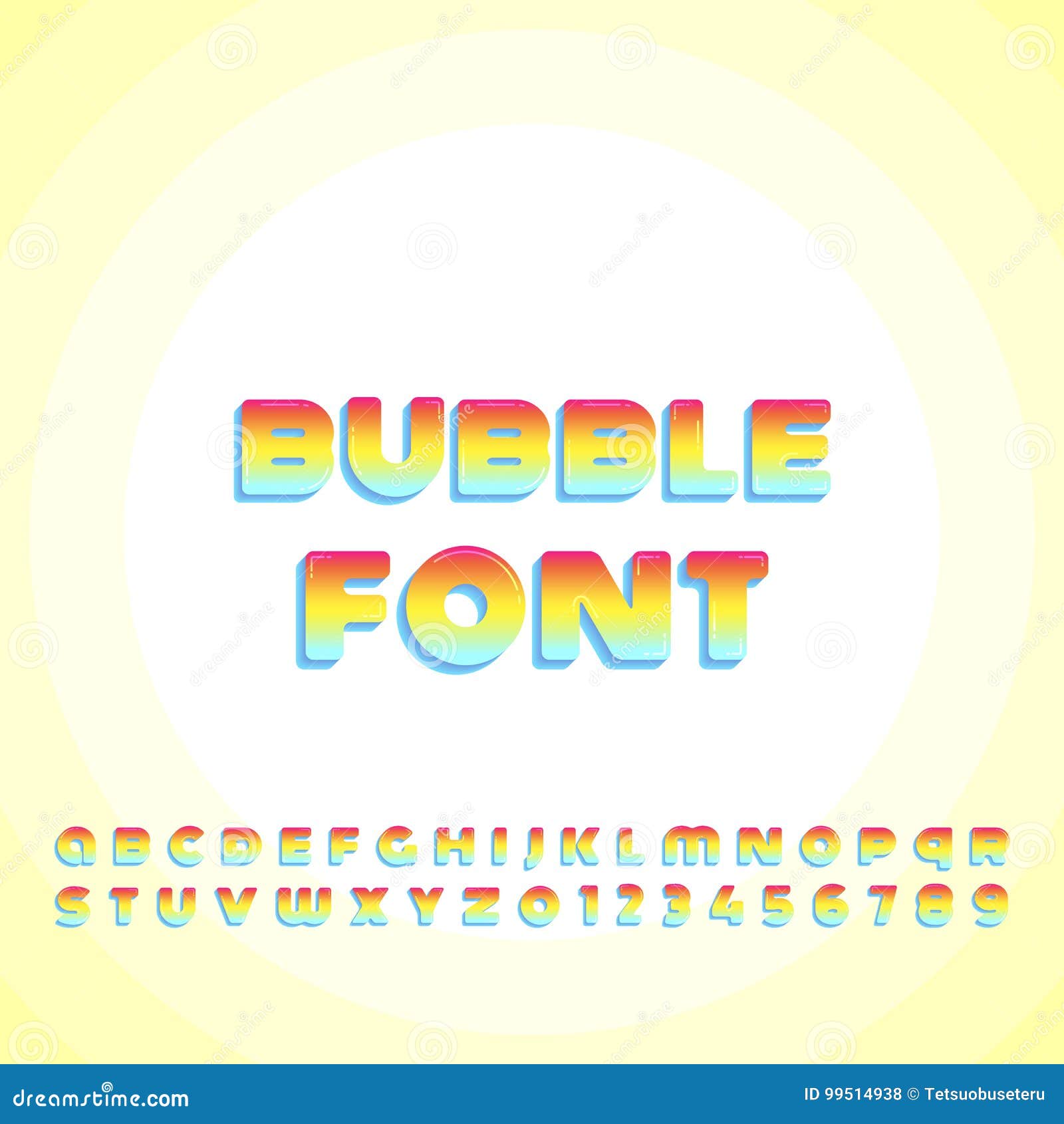 Bubble font stock vector. Illustration of game, preschool - 99514938