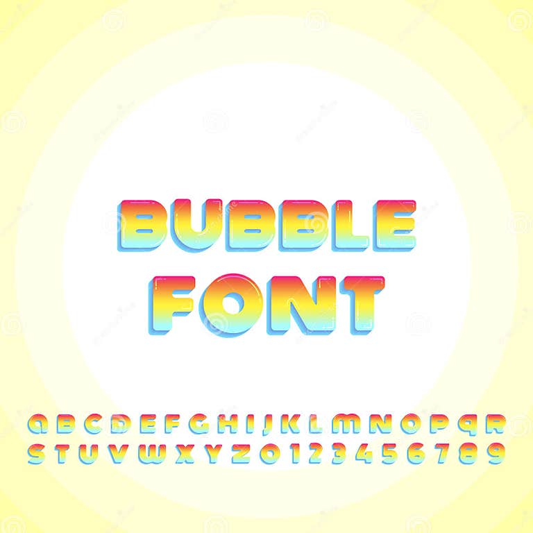 Bubble font stock vector. Illustration of game, preschool - 99514938