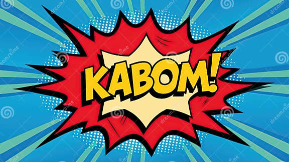 Comic Book Style Explosion with Text Kabom Stock Illustration ... Comic Book Style Explosion with Text Kabom Stock Illustration ...