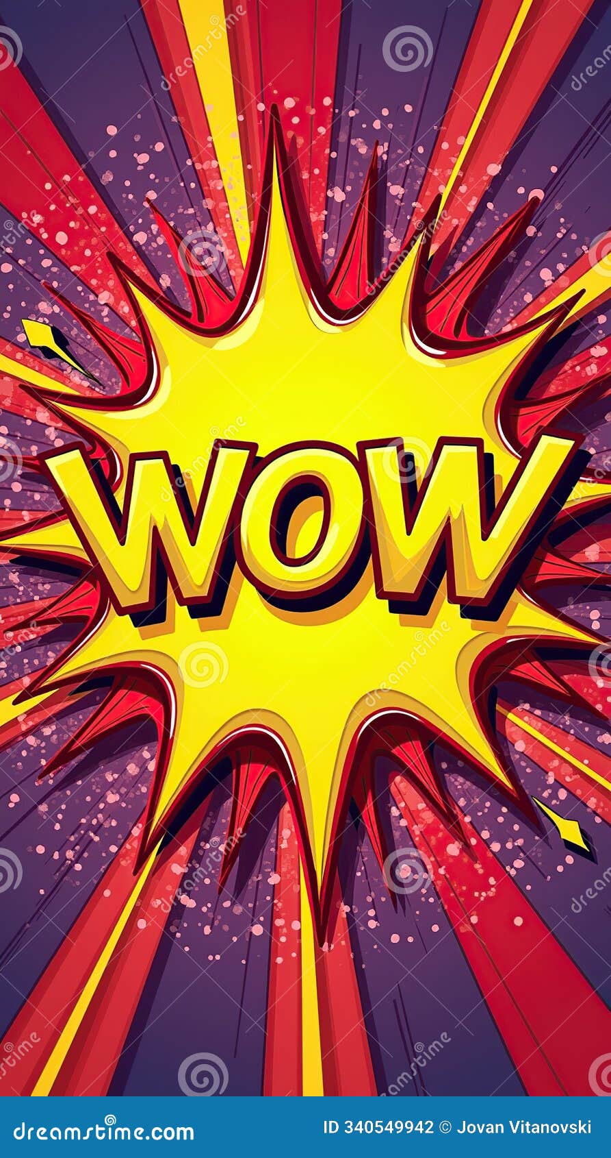 Bright Colorful Comic Book Style Explosion with Wow Emphasis Stock ...