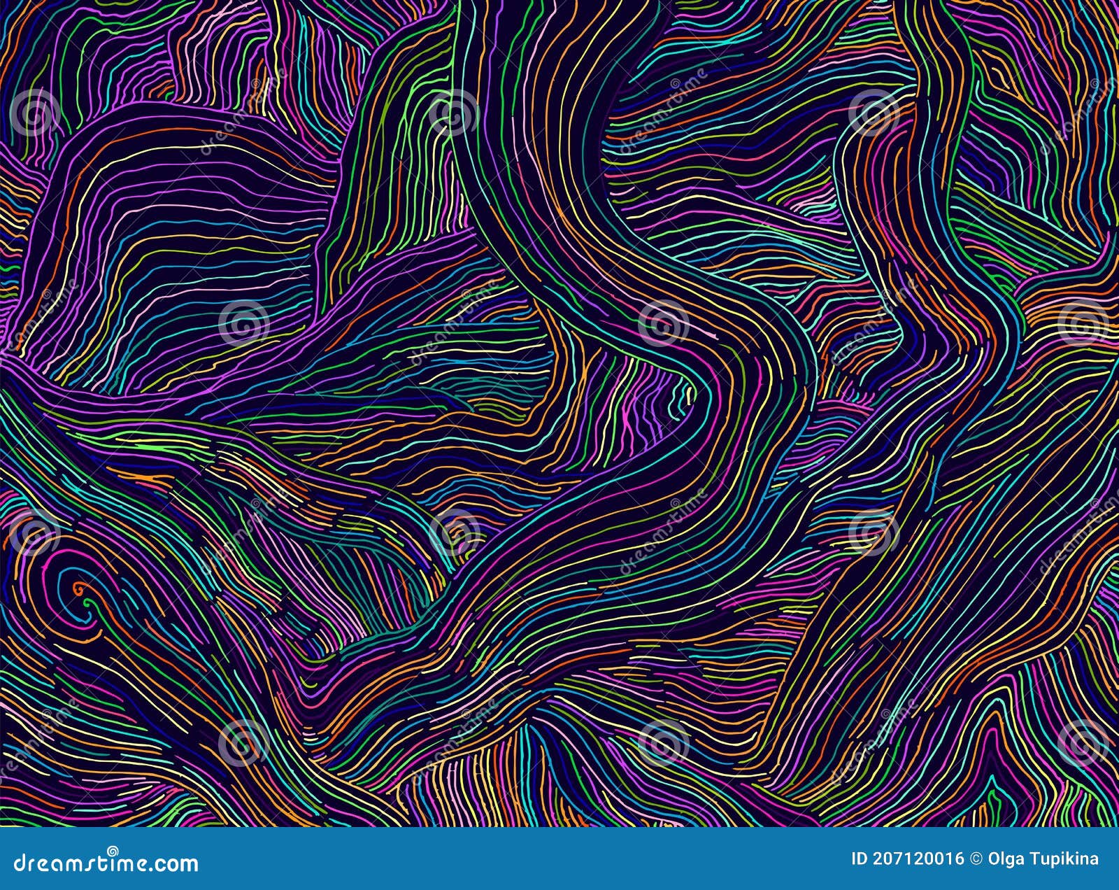 Big Lines Set Isolated On White. Real Markers Vector Illustration ...