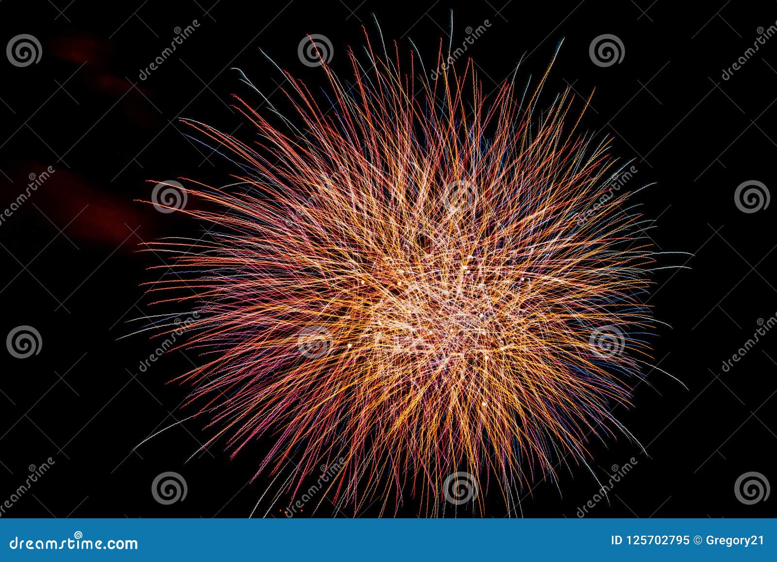 A Bright and Colorful Fireworks Celebration Stock Image - Image of ...