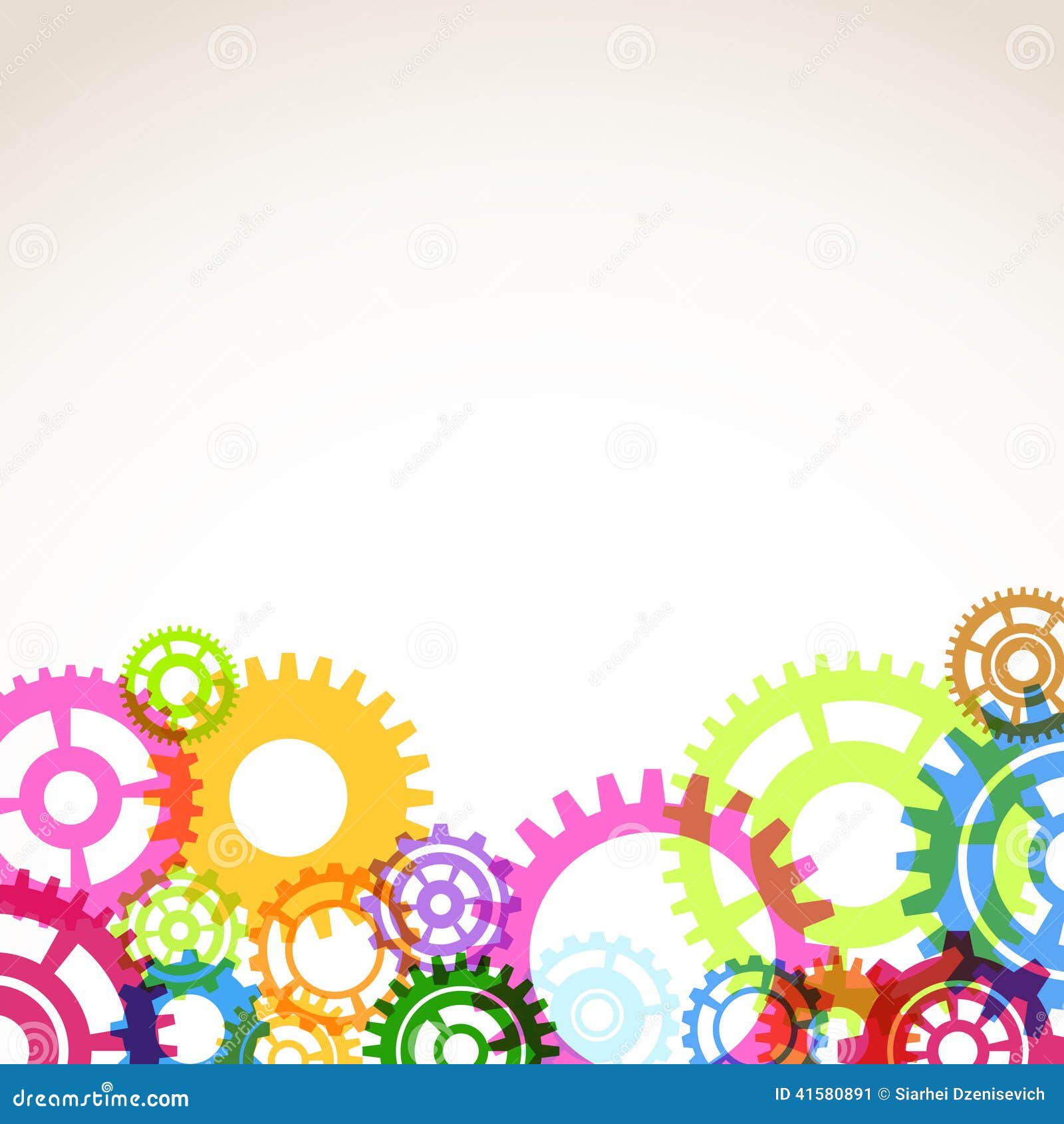 Colorful Gear Symbol With Industrial Concept On Blank Book Cover Vector ...