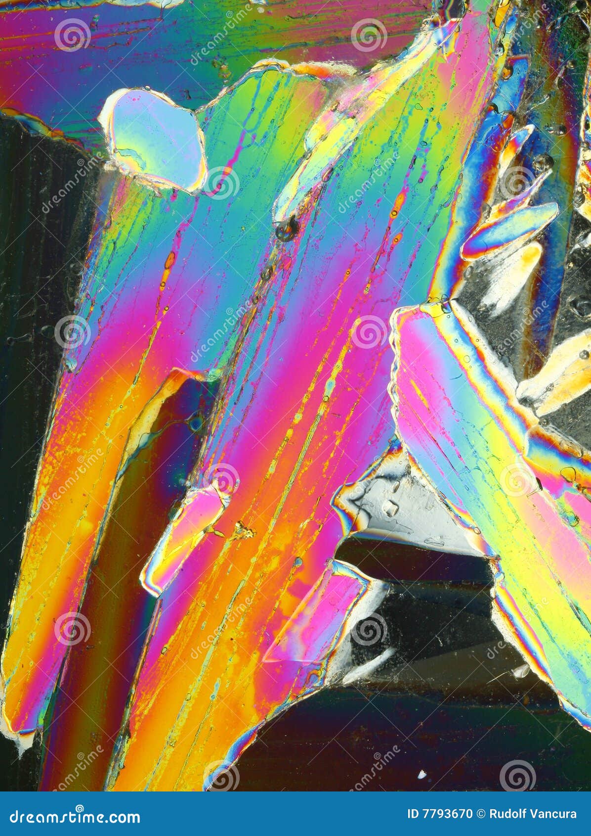 Bright Colorful Ice Crystals Stock Photo - Image of light, polarised ...