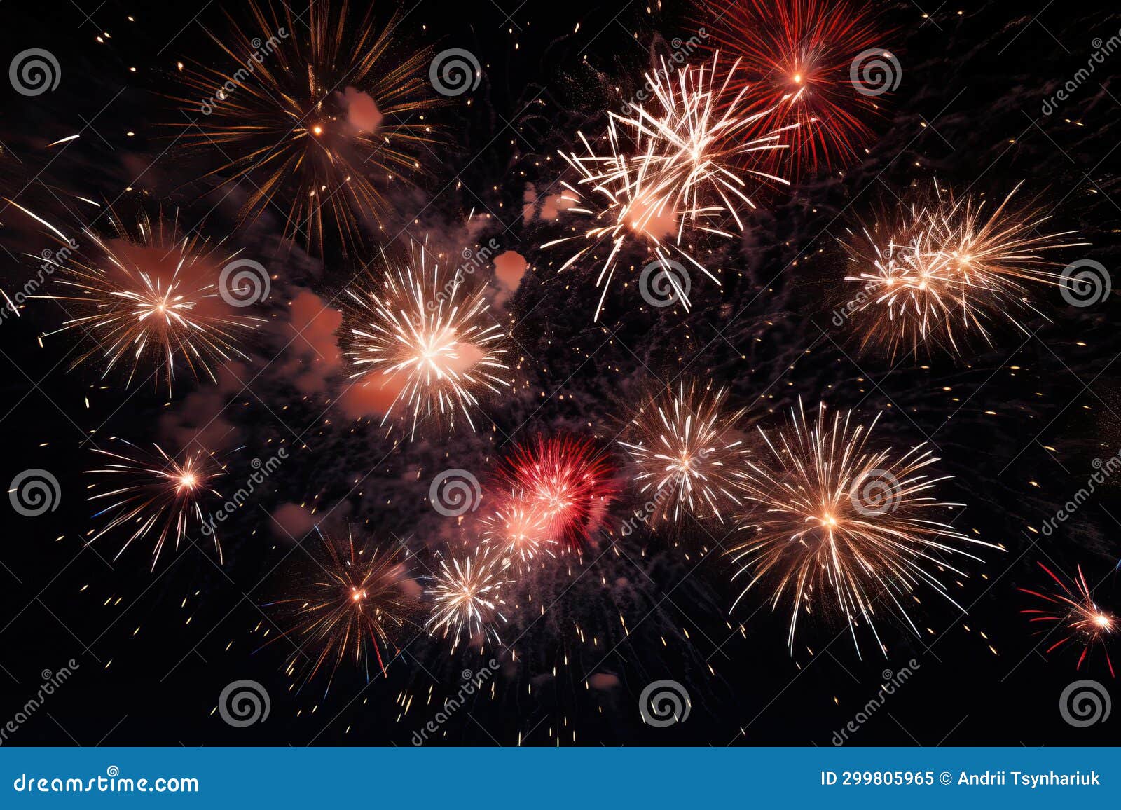 Bright and Colorful Light from the Explosion of Fireworks. Stock Image ...