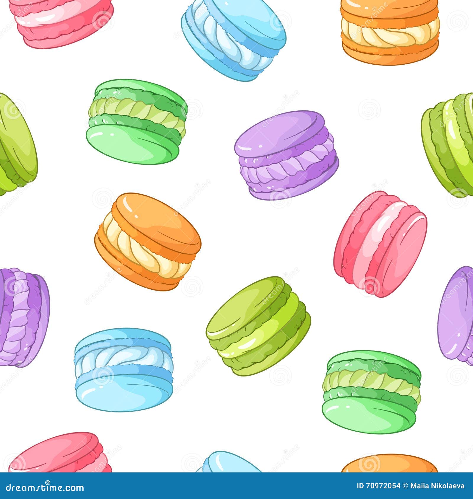 Macarons Seamless Pattern. Vector Illustration | CartoonDealer.com ...