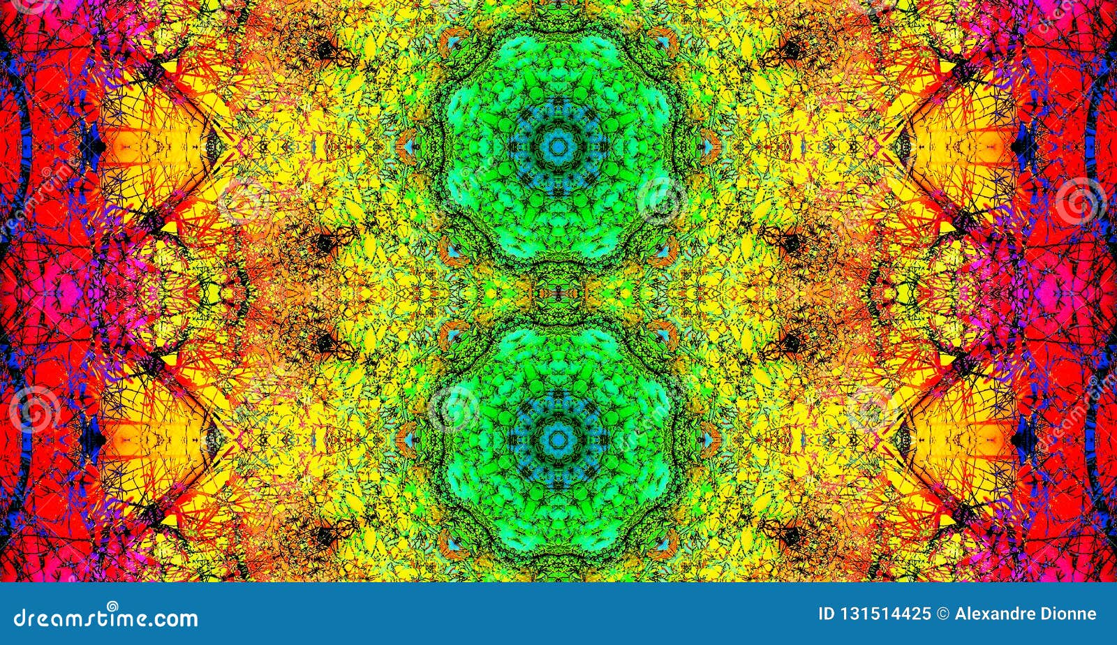 Bright and Colorful Mandala Art Stock Illustration - Illustration of ...