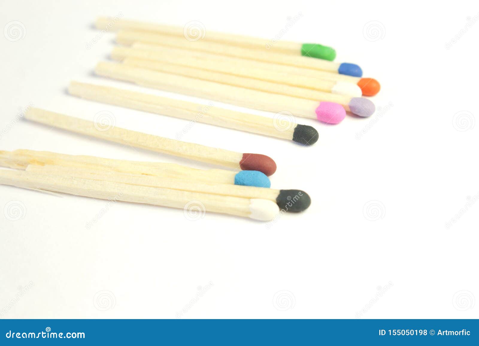 Bright Colorful Matches Isolated on White Background Stock Photo ...