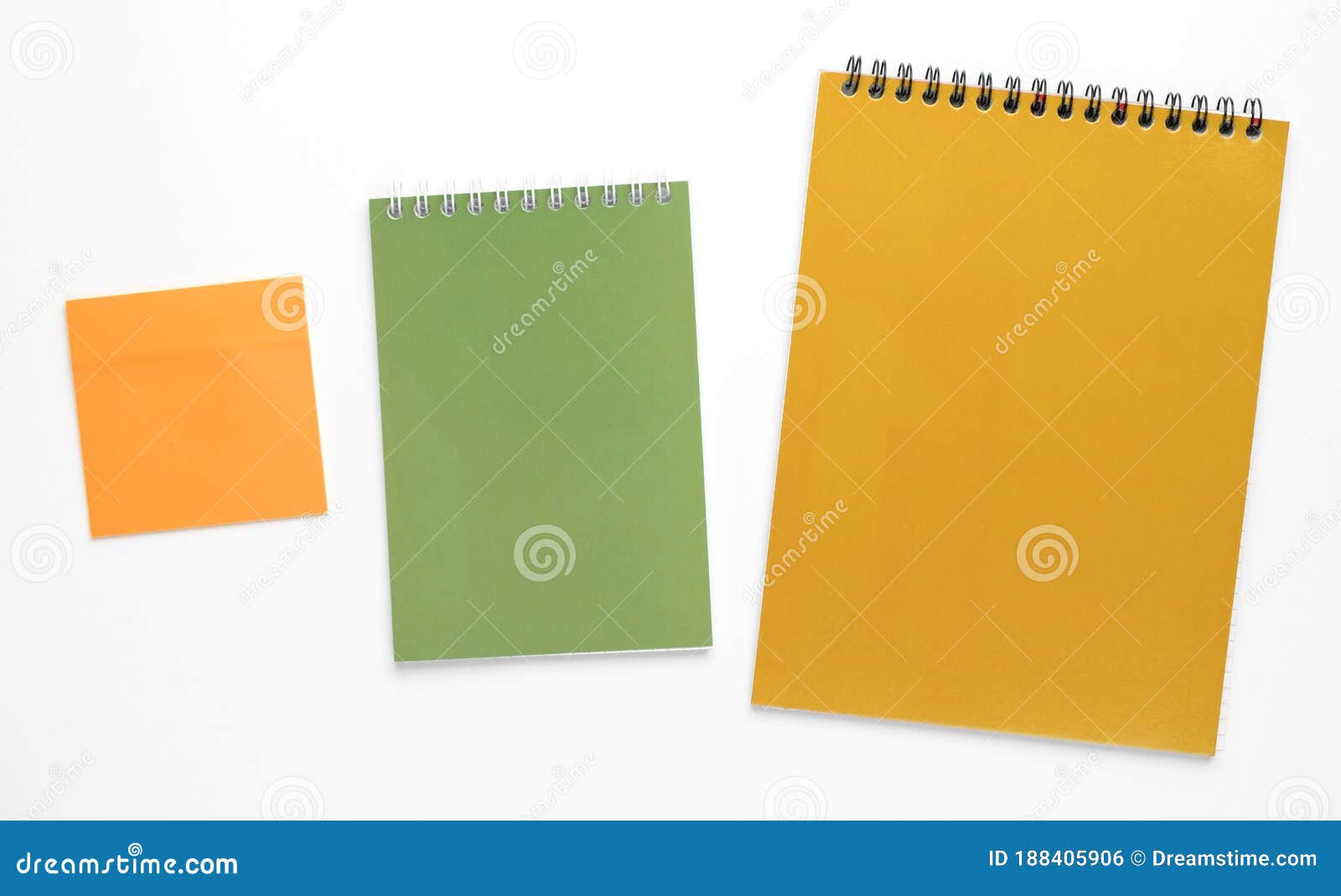 Bright Colorful Notepads Isolated on White Background Stock Photo ...