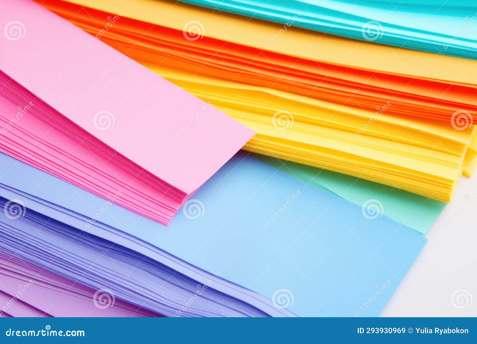 Bright Colorful Paper Template Isolated on White. Generate Ai Stock ...