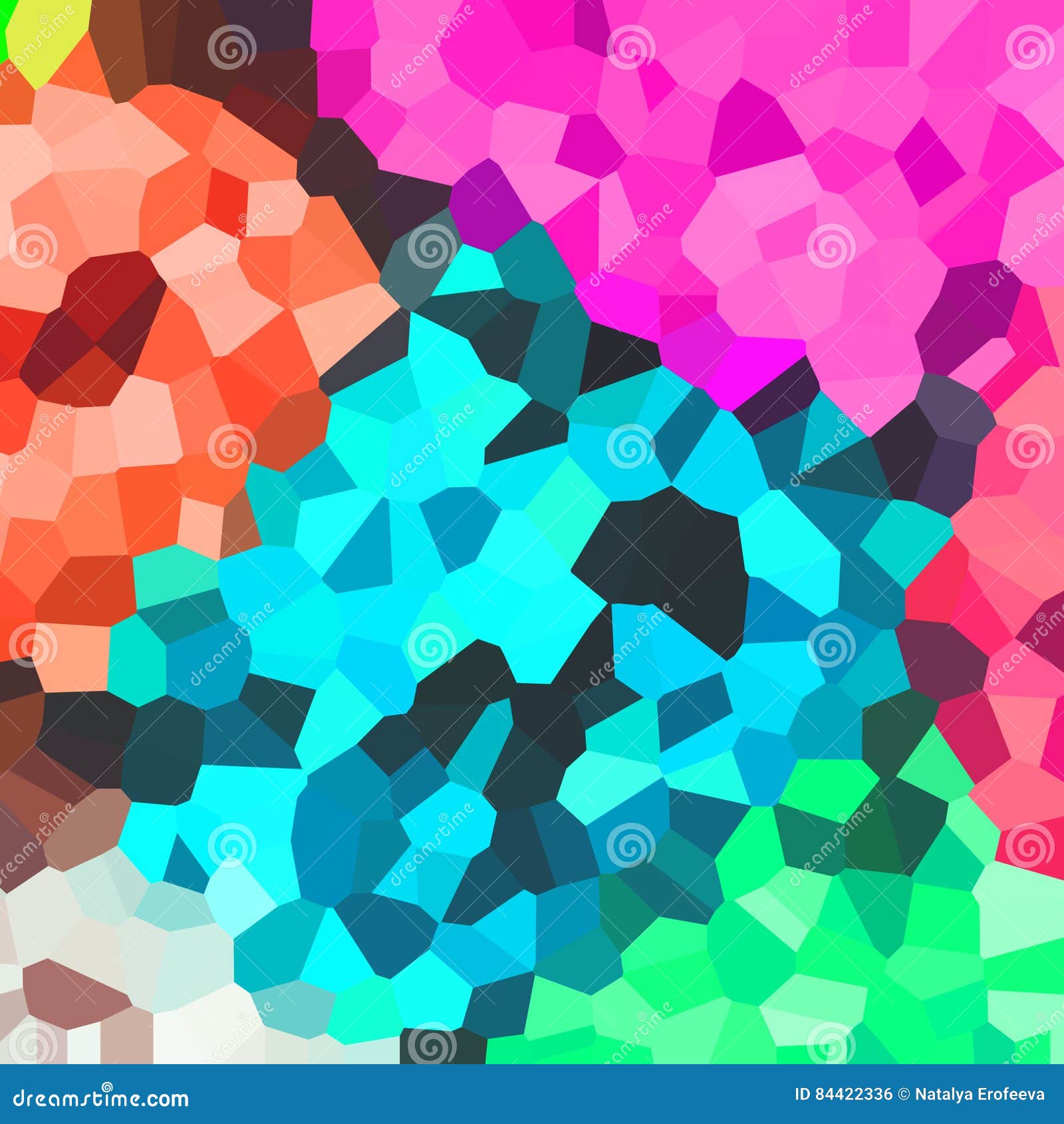 Bright Colorful Pattern. Mosaic of Geometric Shapes. Colored Polygons ...