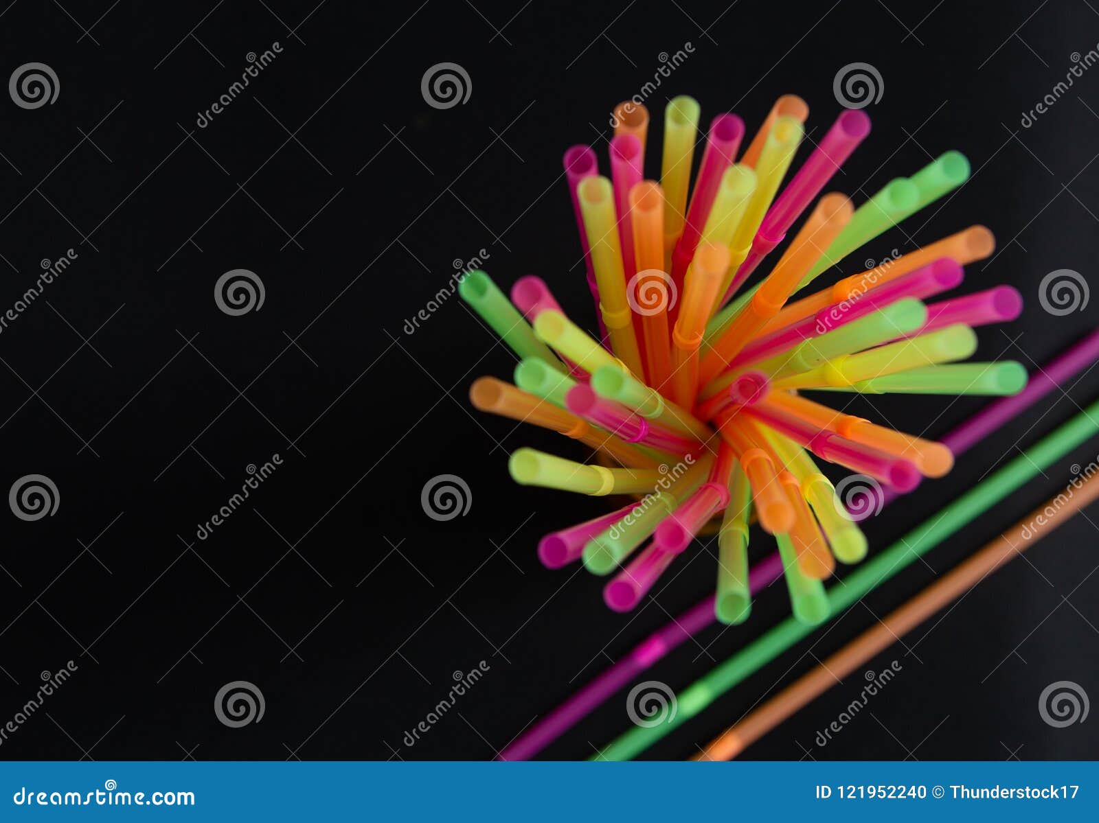 Bright Colorful Plastic Straws Line Pattern Artistic Design Stock Photo ...