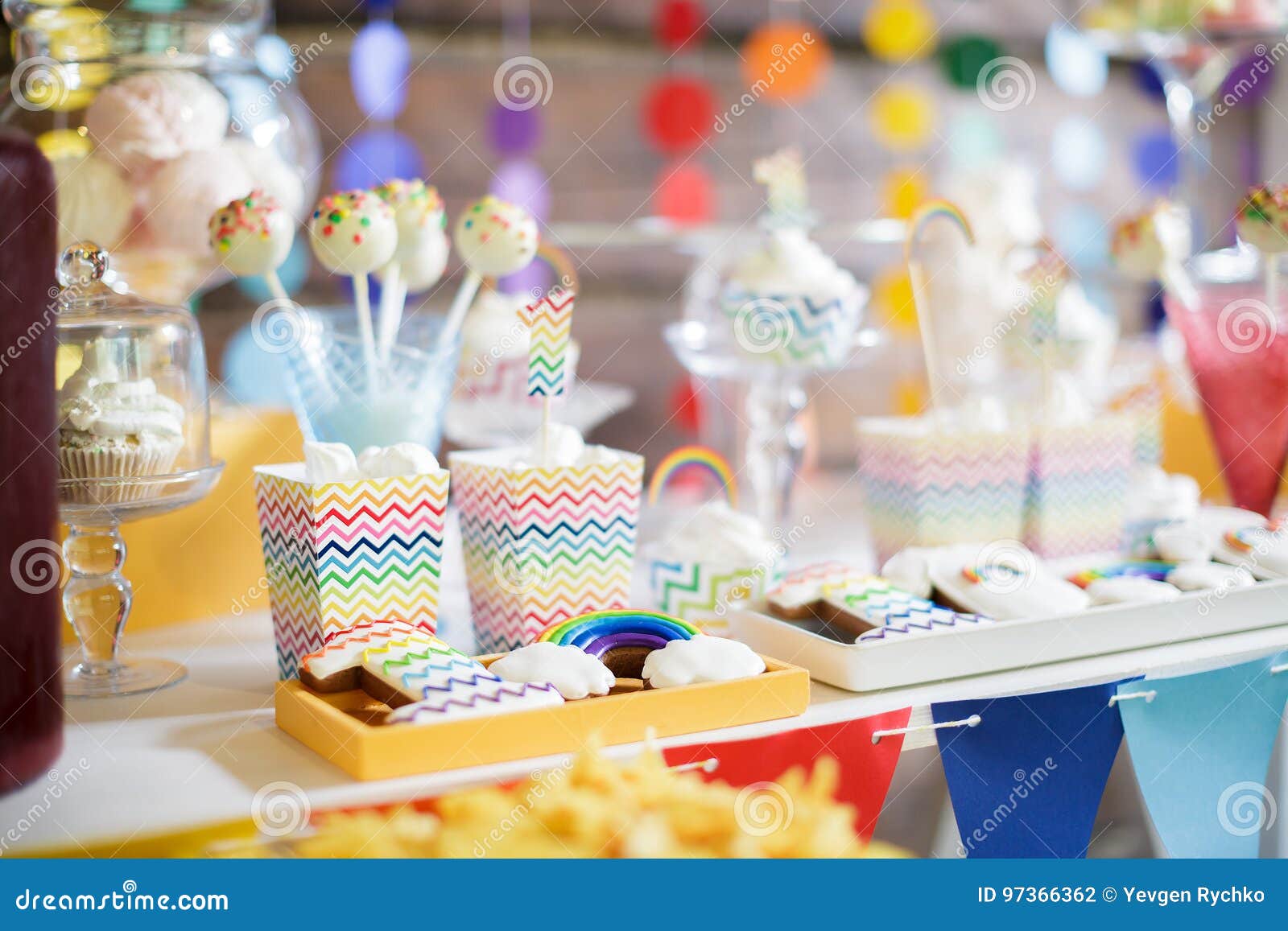 Bright Colorful Rainbow Candy Bar Stock Photo - Image of birthday ...