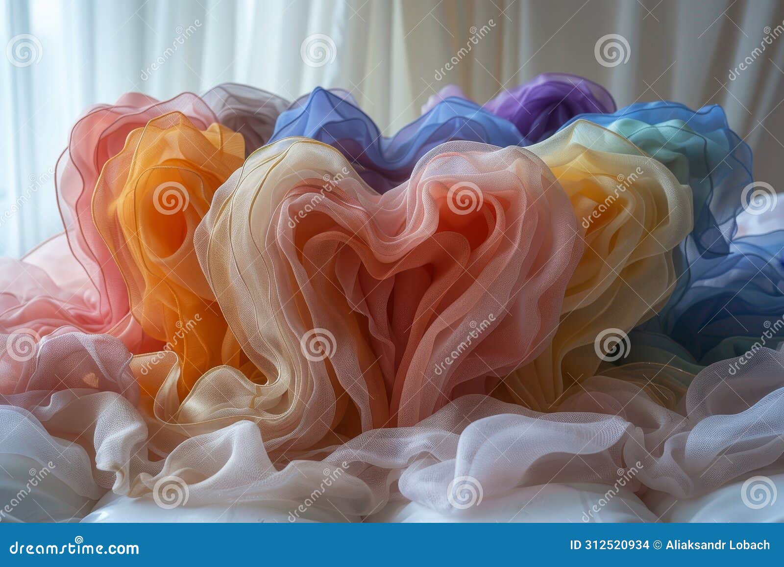 Bright Colorful Rainbow Colored Fabric with Elements of Sewn Patterns ...